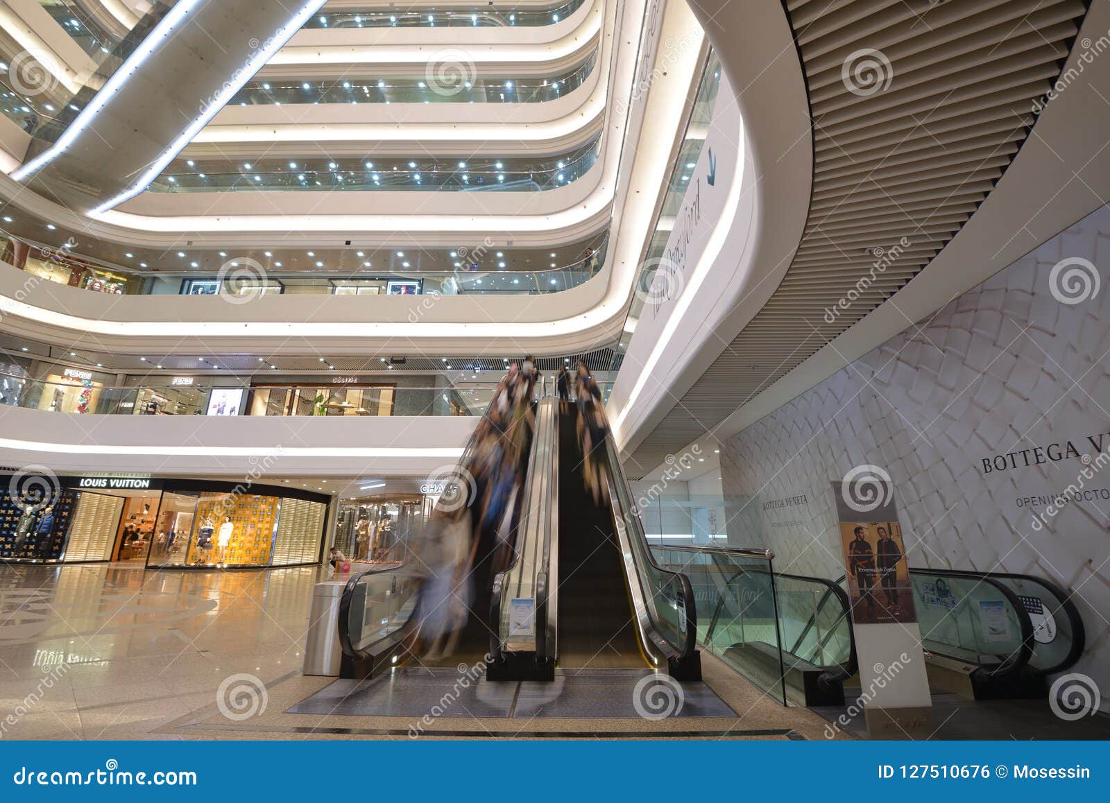 Slow Shutter Escalator Transport Editorial Photo - Image of people ...