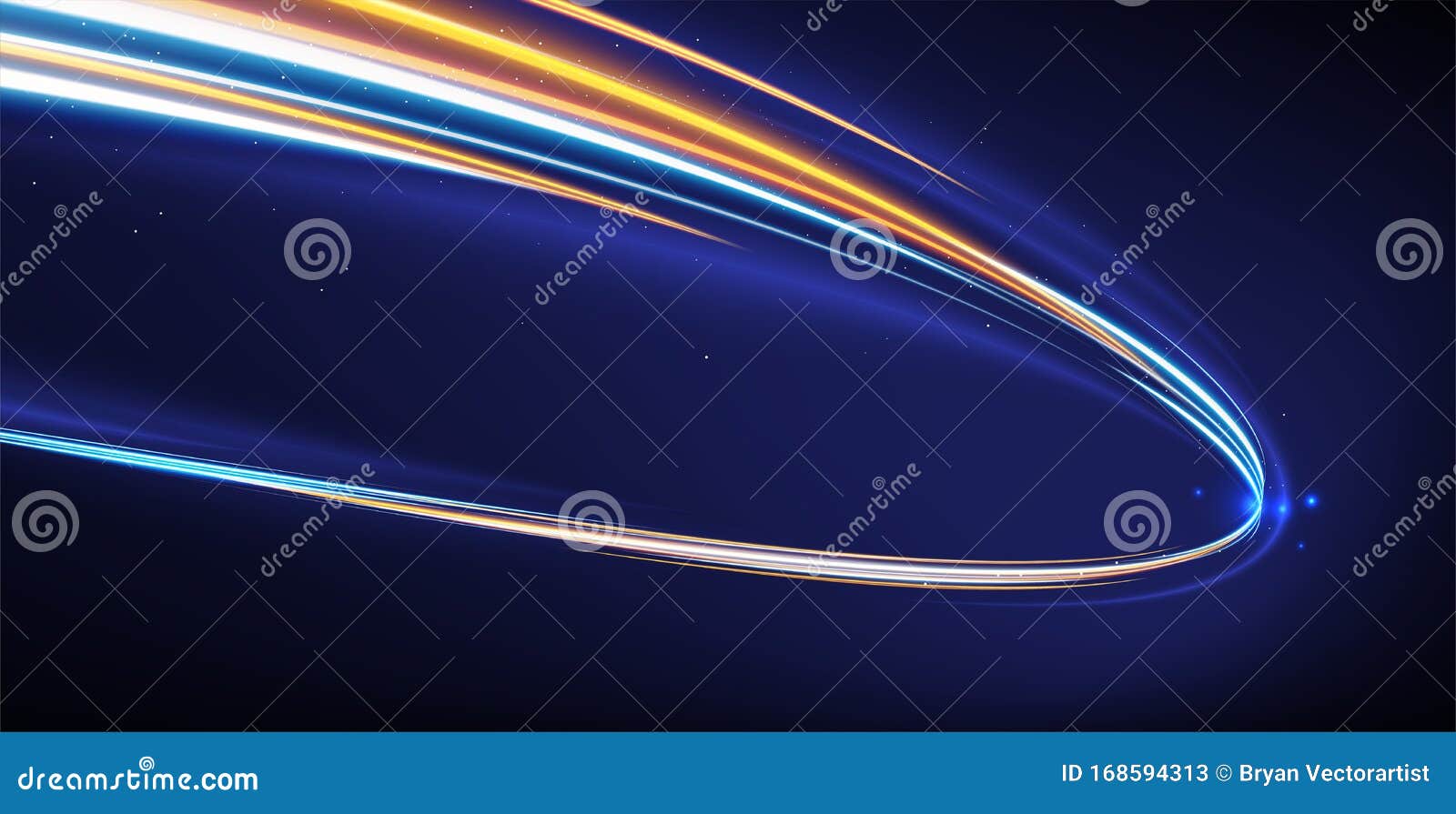 Slow Shutter Light Trails Effect in Vector Stock Illustration ...