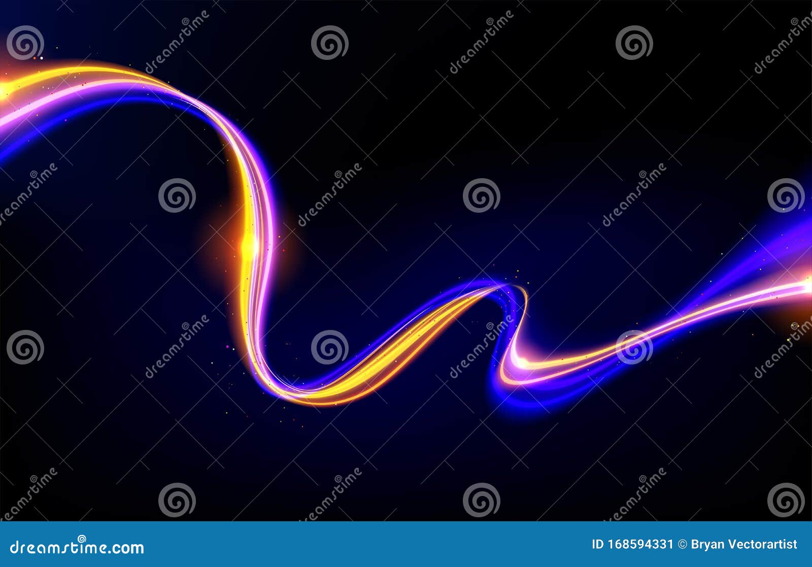 Slow Shutter Light Trails Effect in Vector Stock Illustration ...