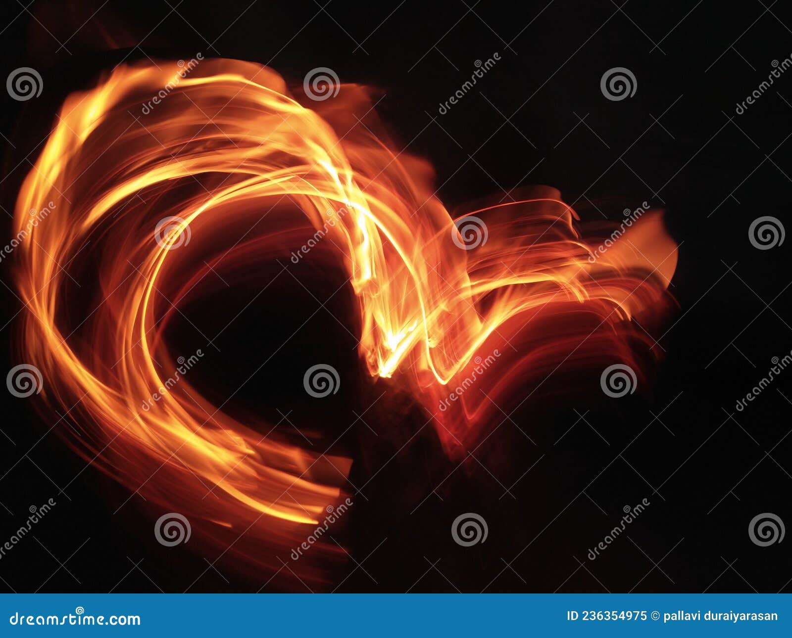 Slow Shutter Speed Color Fire Light Art Stock Image - Image of fire ...