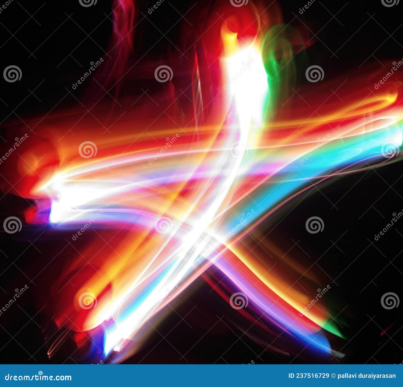 Slow Shutter Speed Color Light Painting Stock Image - Image of ...