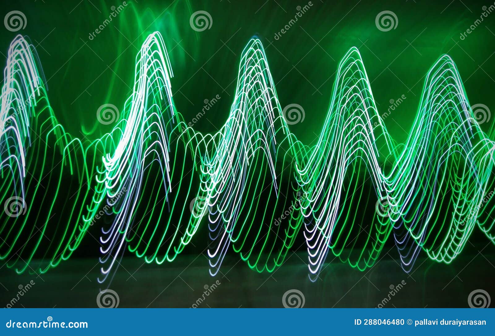 Slow Shutter Speed Light Art. Light Painting. Splash Line Abstract ...