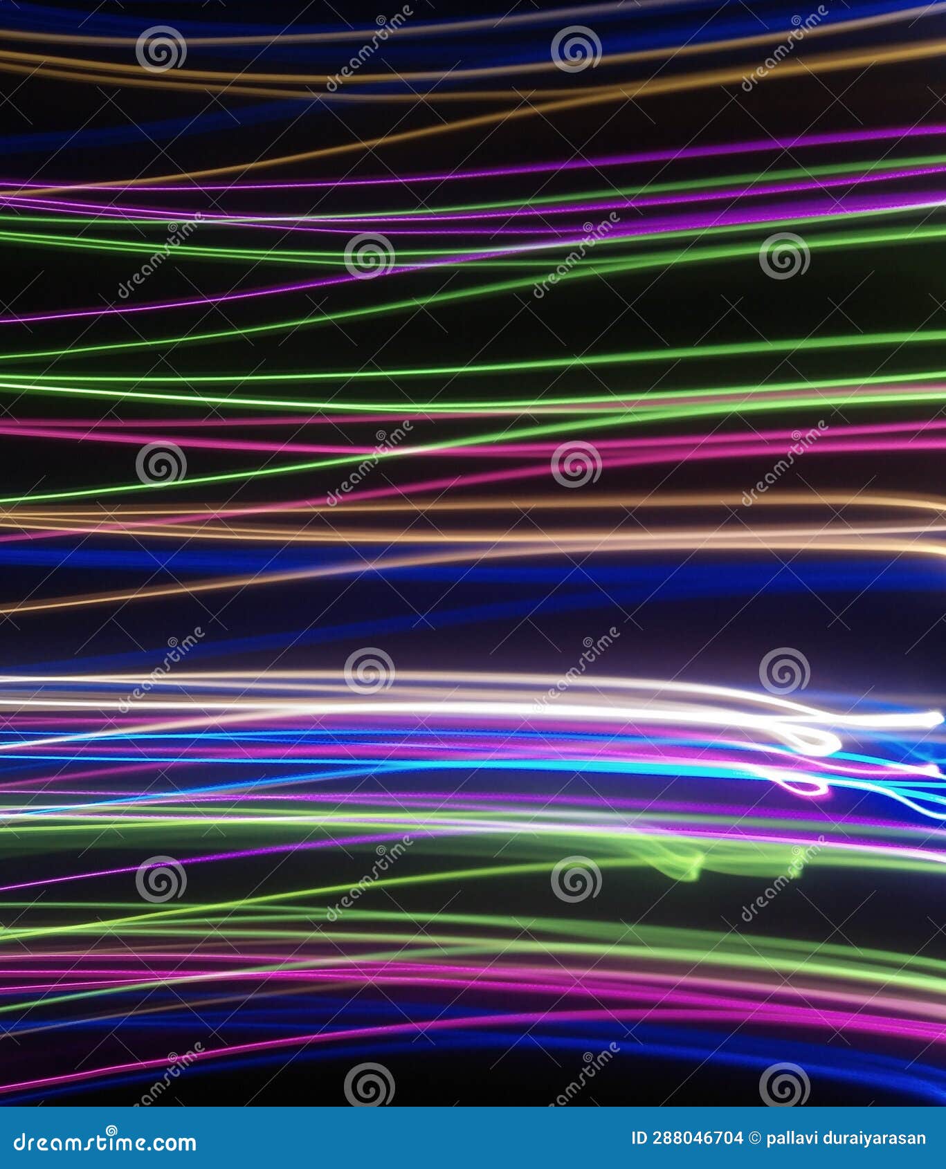 Slow Shutter Speed Light Art. Light Painting. Splash Line Abstract ...