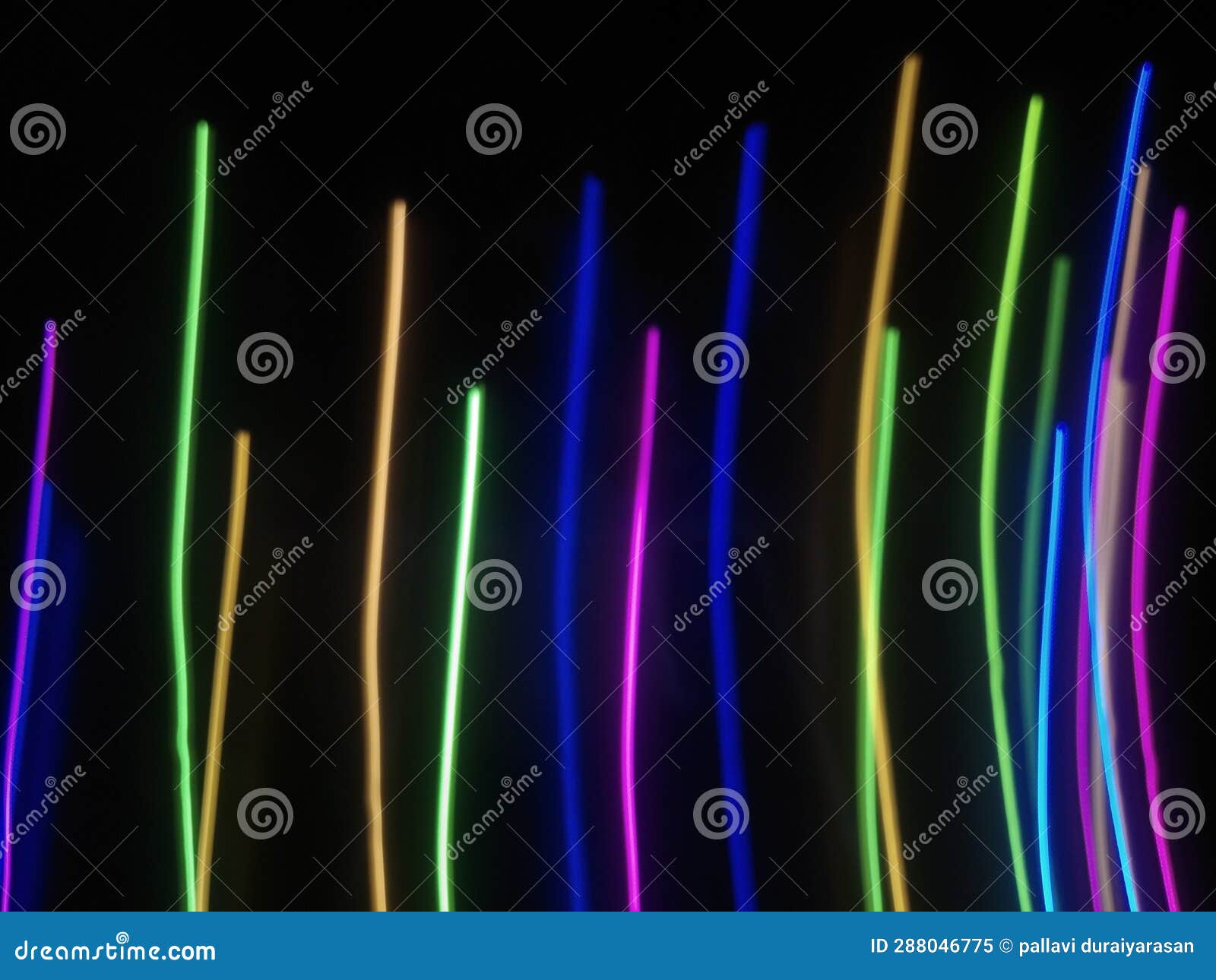 Slow Shutter Speed Light Art. Light Painting. Splash Line Abstract ...
