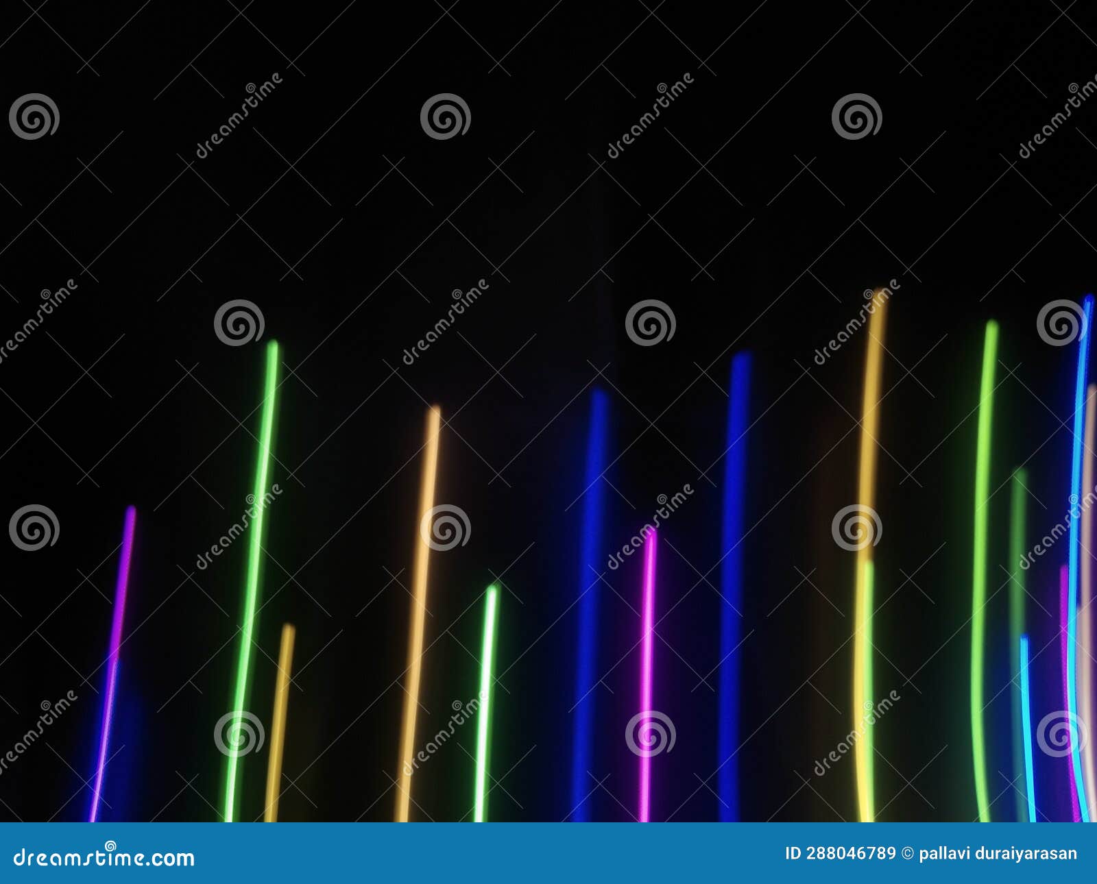 Slow Shutter Speed Light Art. Light Painting. Splash Line Abstract ...