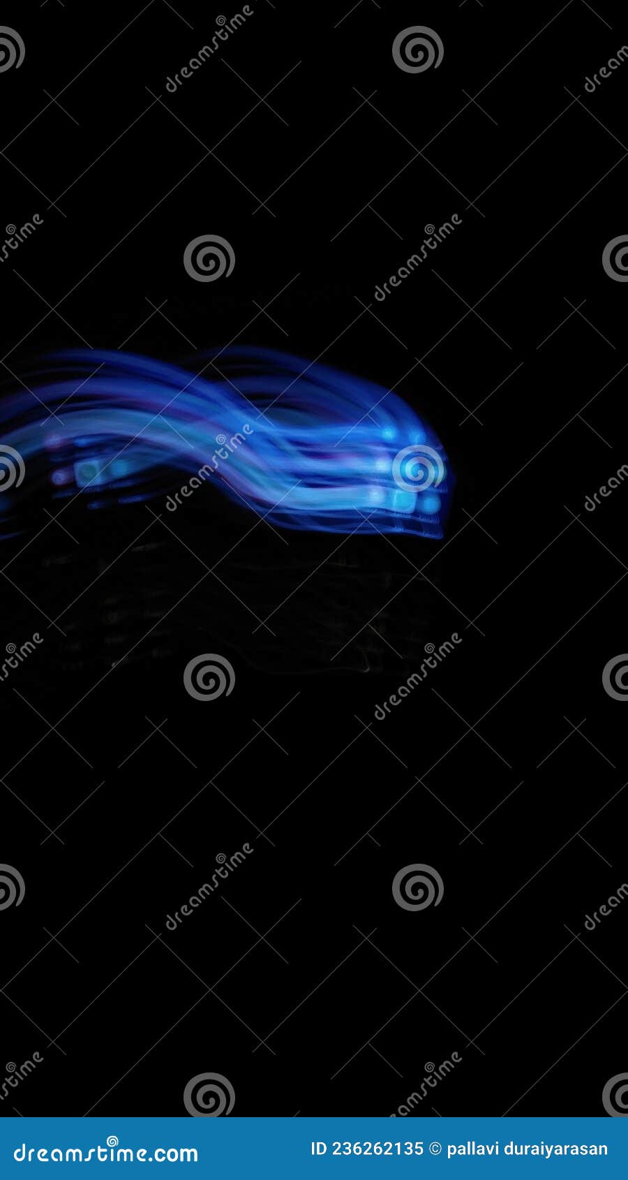 Slow Shutter Speed Light Art with Mobile Screen. Stock Image - Image of ...