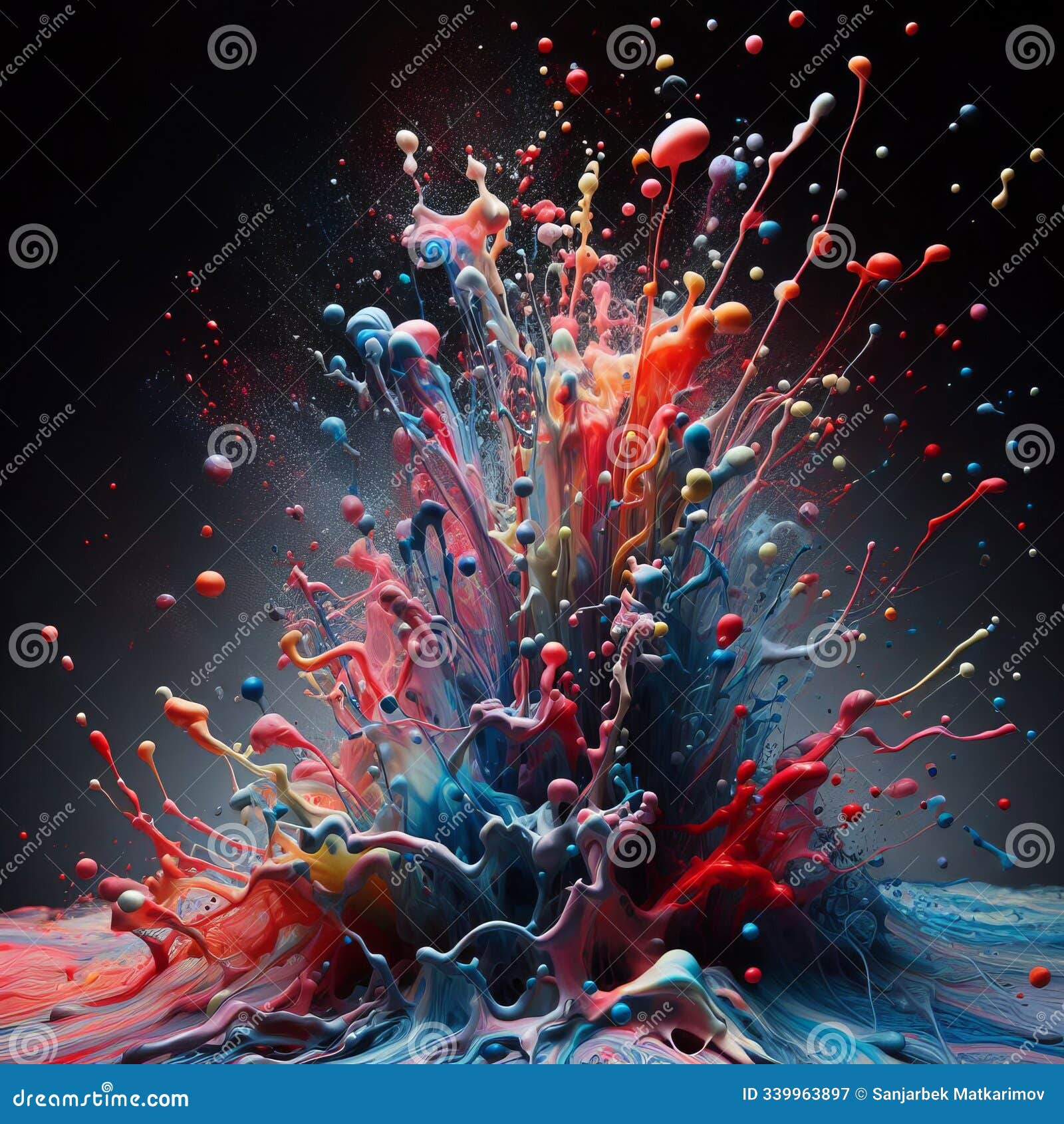 Slow Shutter Splatter a Photograph Capturing Splatter in Motion Stock ...