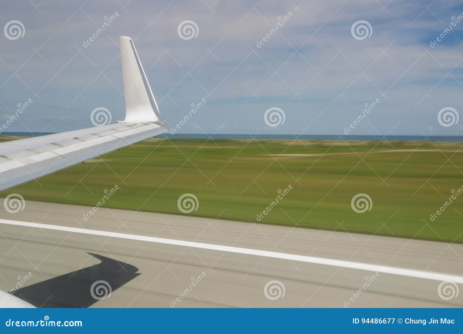 Slow Shutter View Showing Plane Take Off Stock Image - Image of taking ...