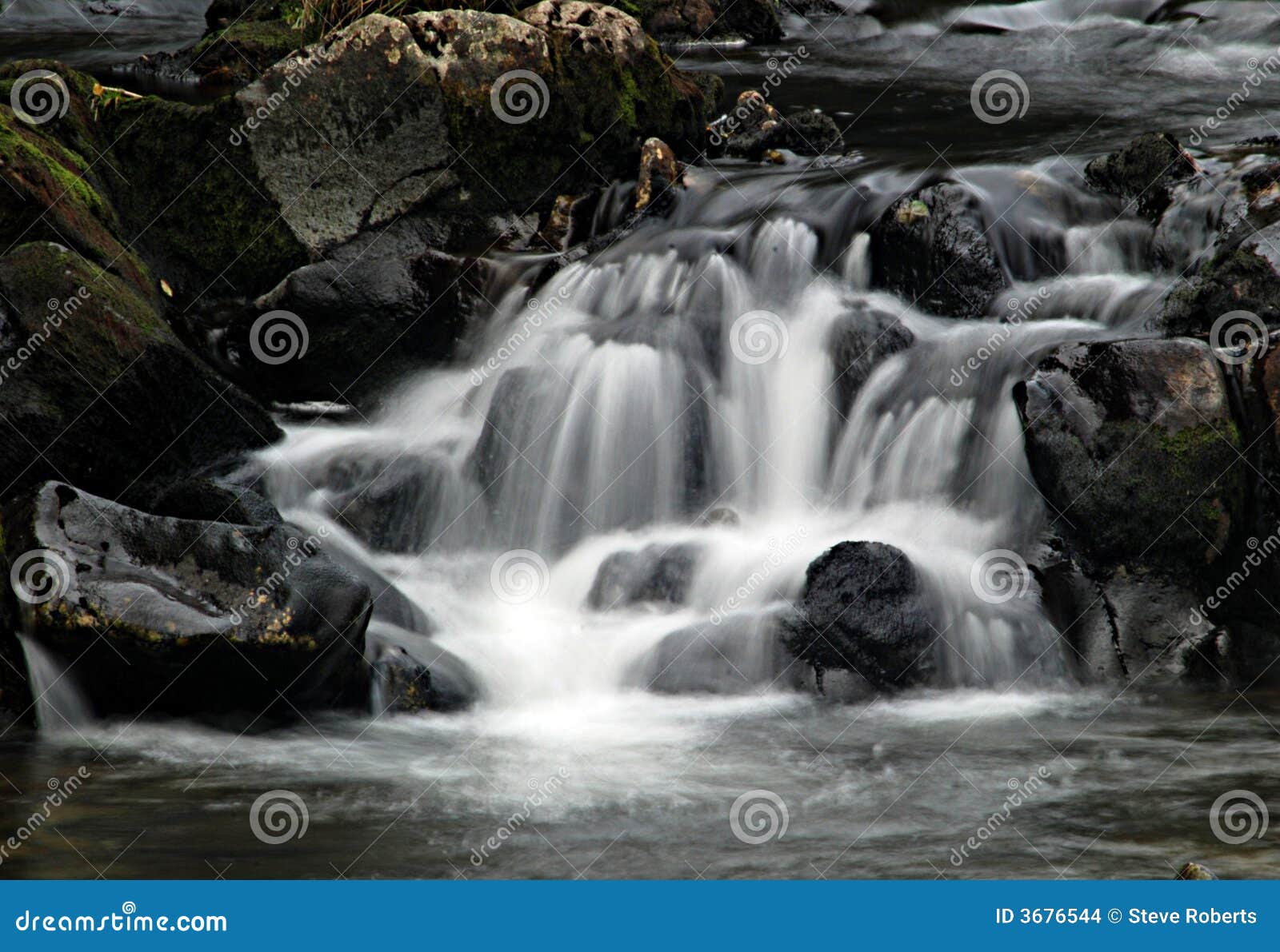 Slow shutter water fall stock photo. Image of greenery - 3676544