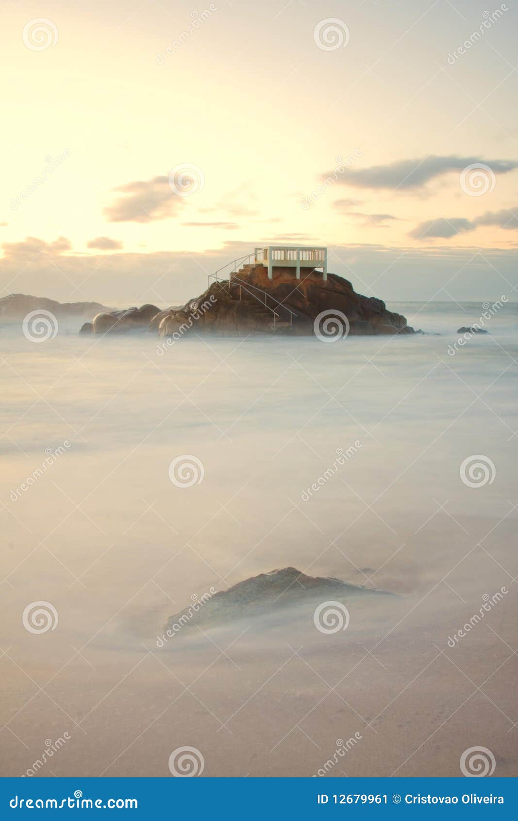 Slow Shutterspeed Picture at Sunset Stock Image - Image of clouds ...