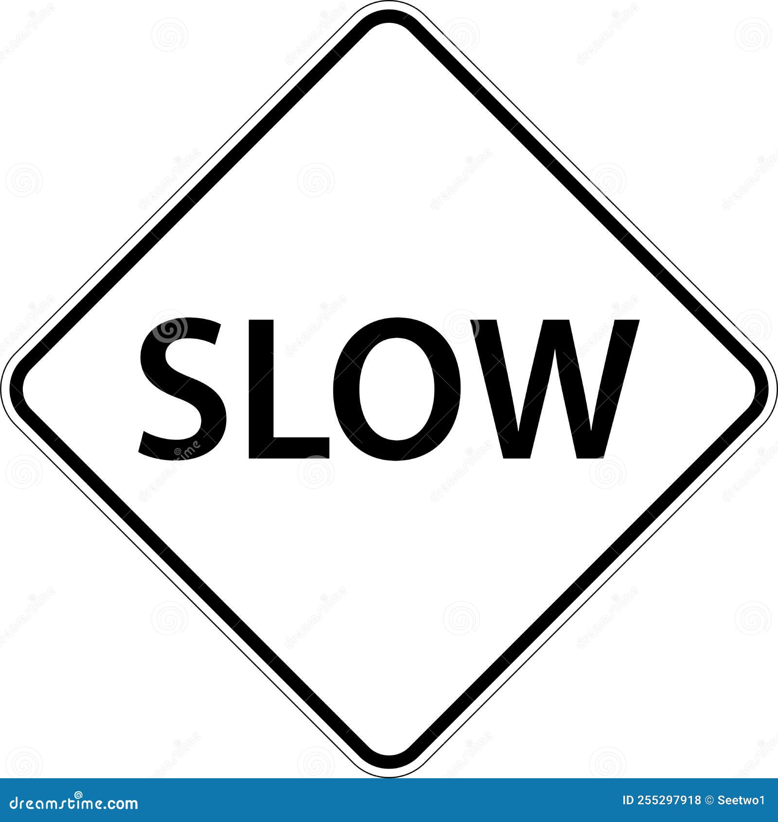 Slow Sign on White Background Stock Vector - Illustration of ...