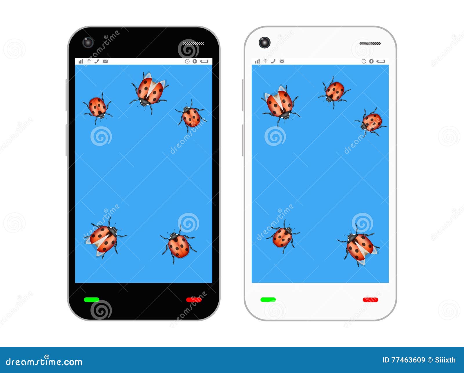 Slow smartphone with bug stock vector. Illustration of information ...