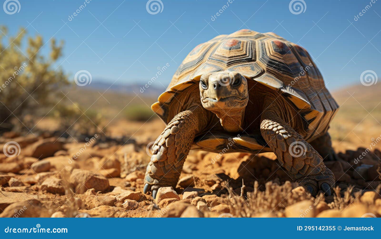Slow and Steady, the Old Tortoise Crawls through the Sand Generated by ...