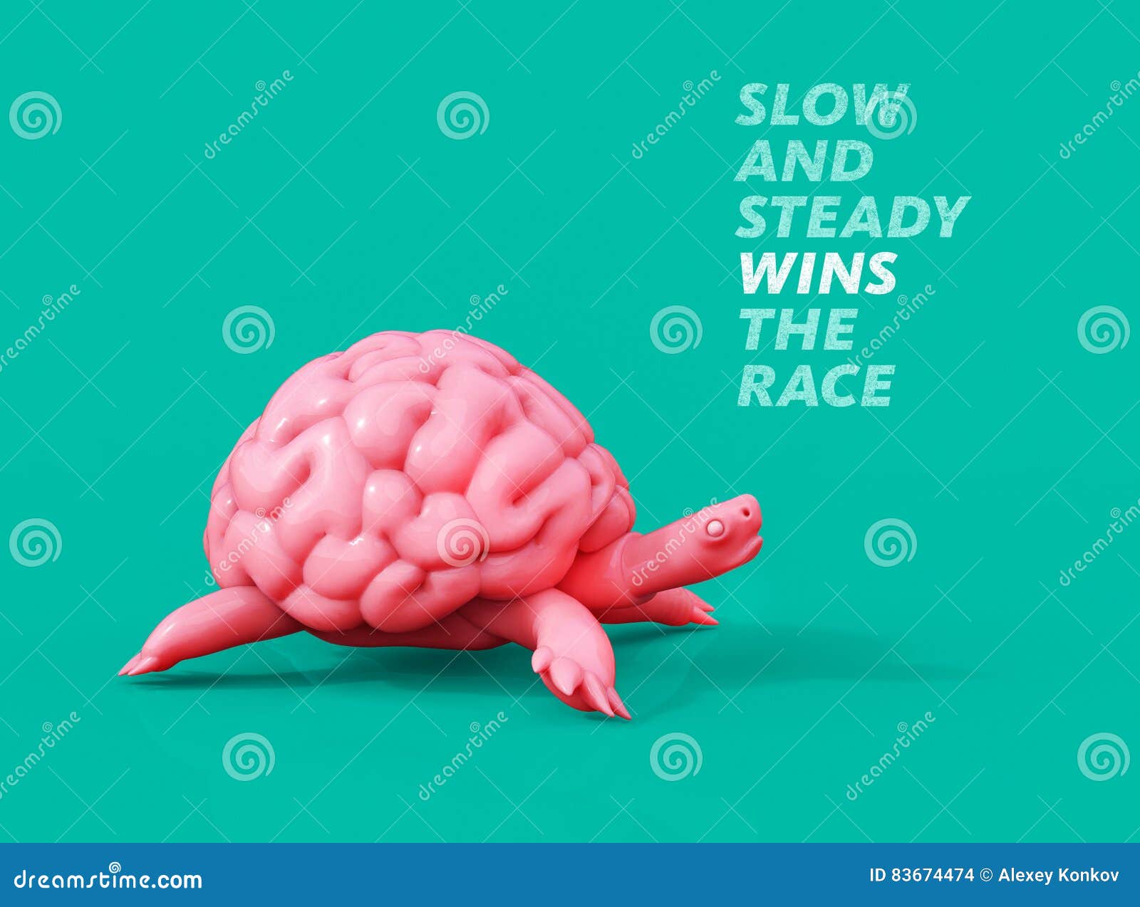 Slow Brain - Human Head With Non Functional Cog Wheels, Stock Image ...