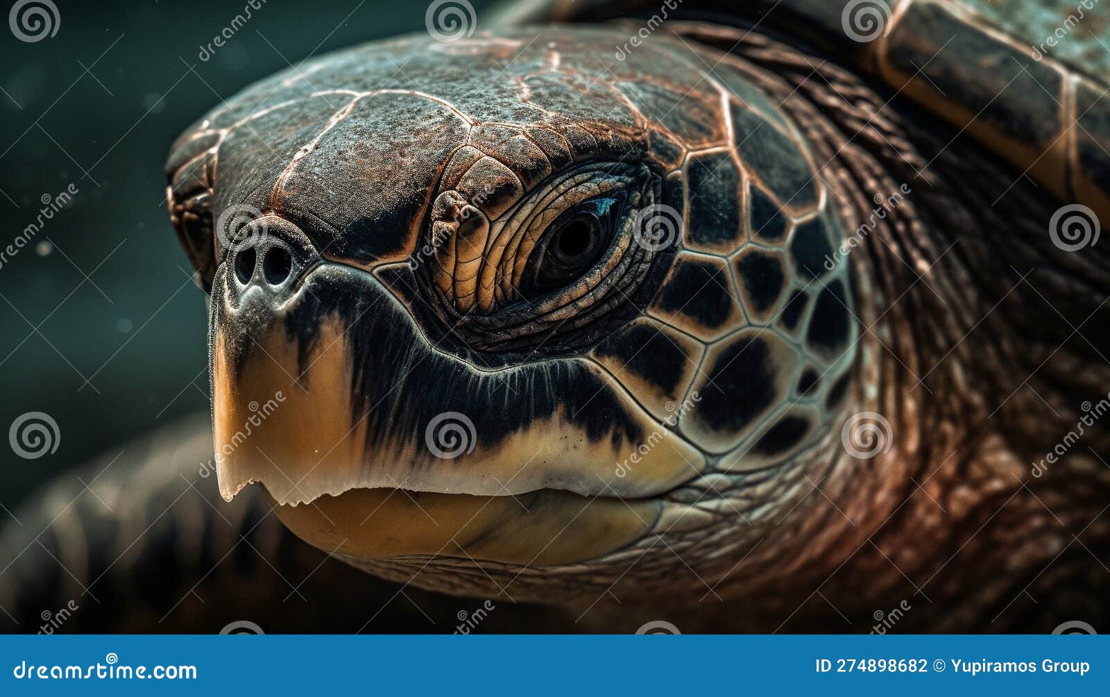 Slow Turtle in Nature with Multi Ed Shell Generated by AI Stock ...