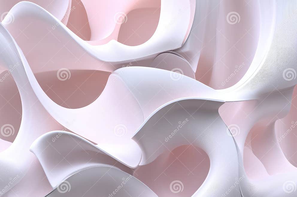 Slow Undulating Pattern in Light Pink, Gracefully Shifting through ...