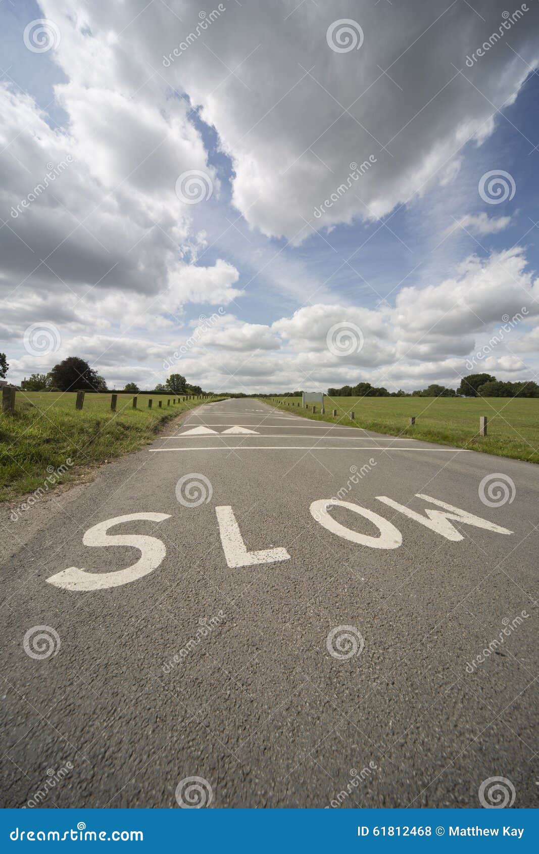 Slow, Warning Drivers of Ramp Ahead Stock Photo - Image of warning ...