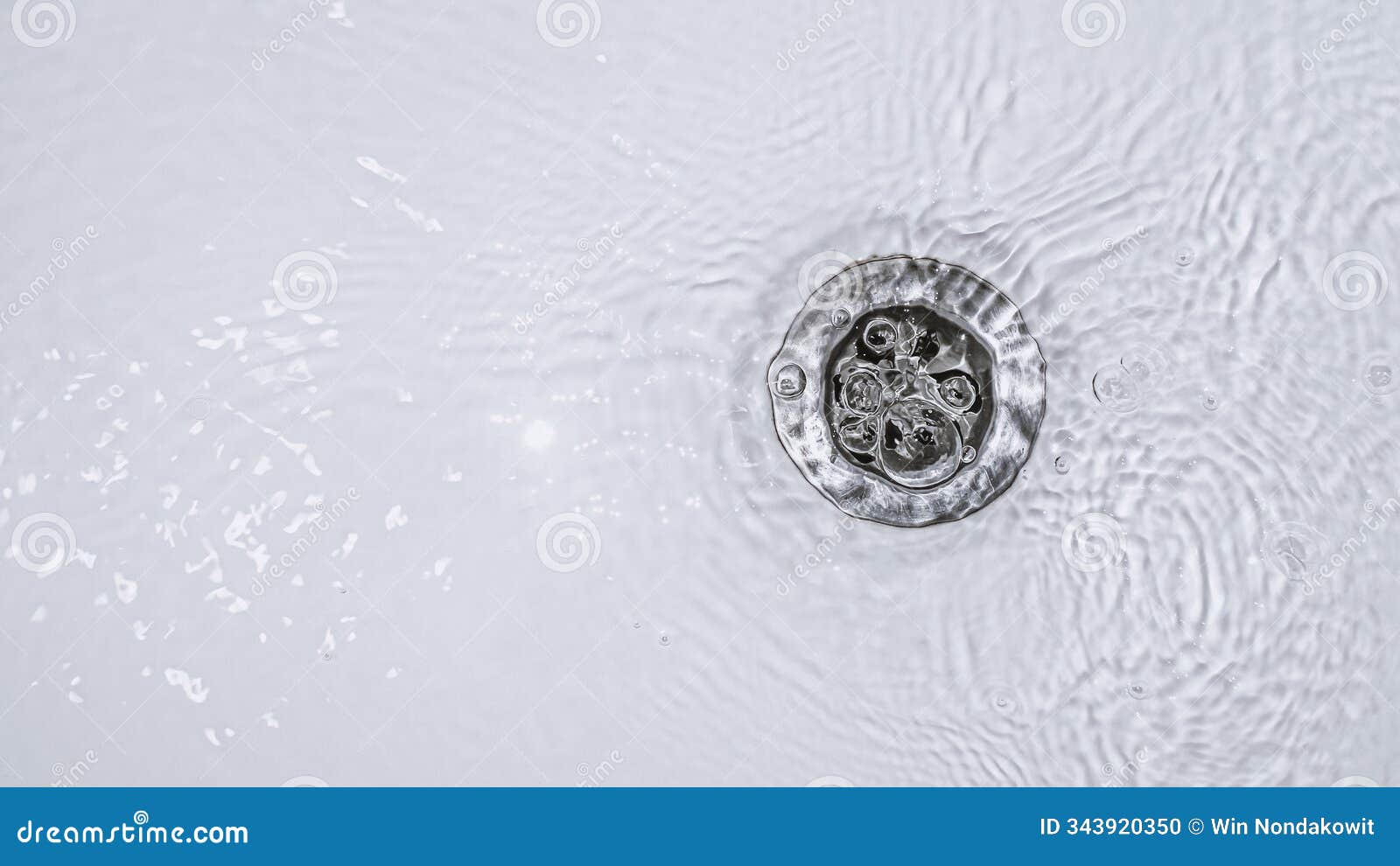 Slow Water Drain on Bathtub Stock Photo - Image of pipe, waste: 343920350