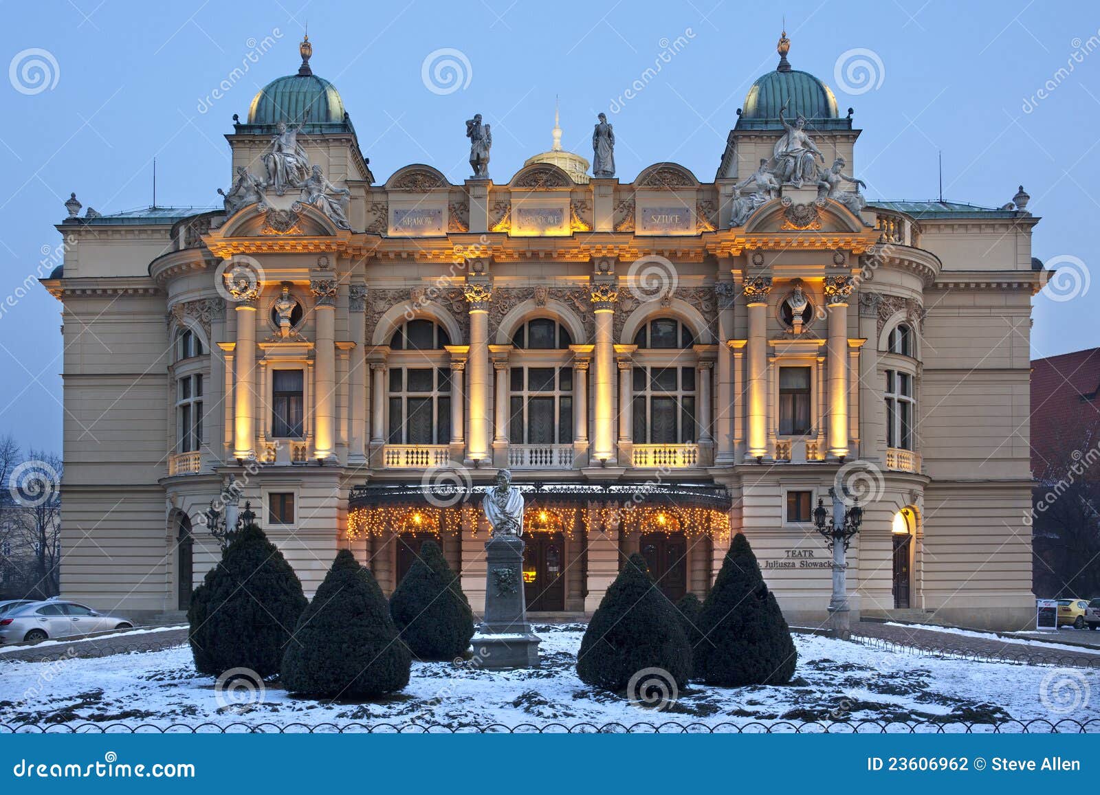Slowacki Theater - Krakau - Polen Stockfoto - Bild von reise ...