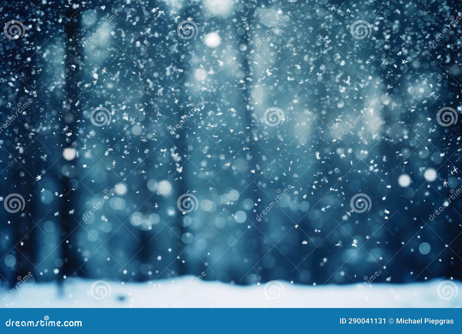 Slowly Falling Snow in Winter Stock Image - Image of nature, winter ...