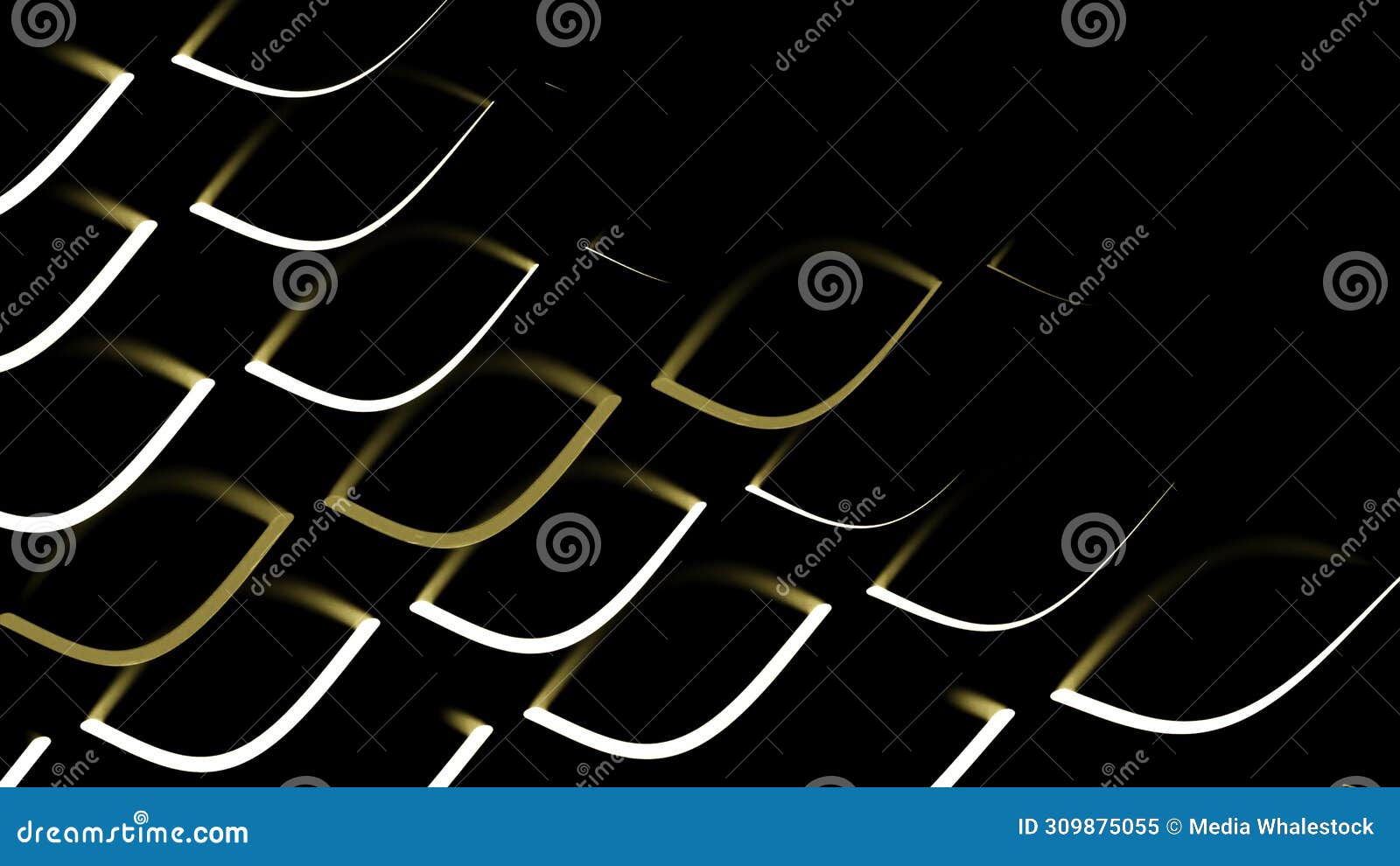 Slowly Flowing Geometric Shapes on a Black Background. Design. Abstract ...