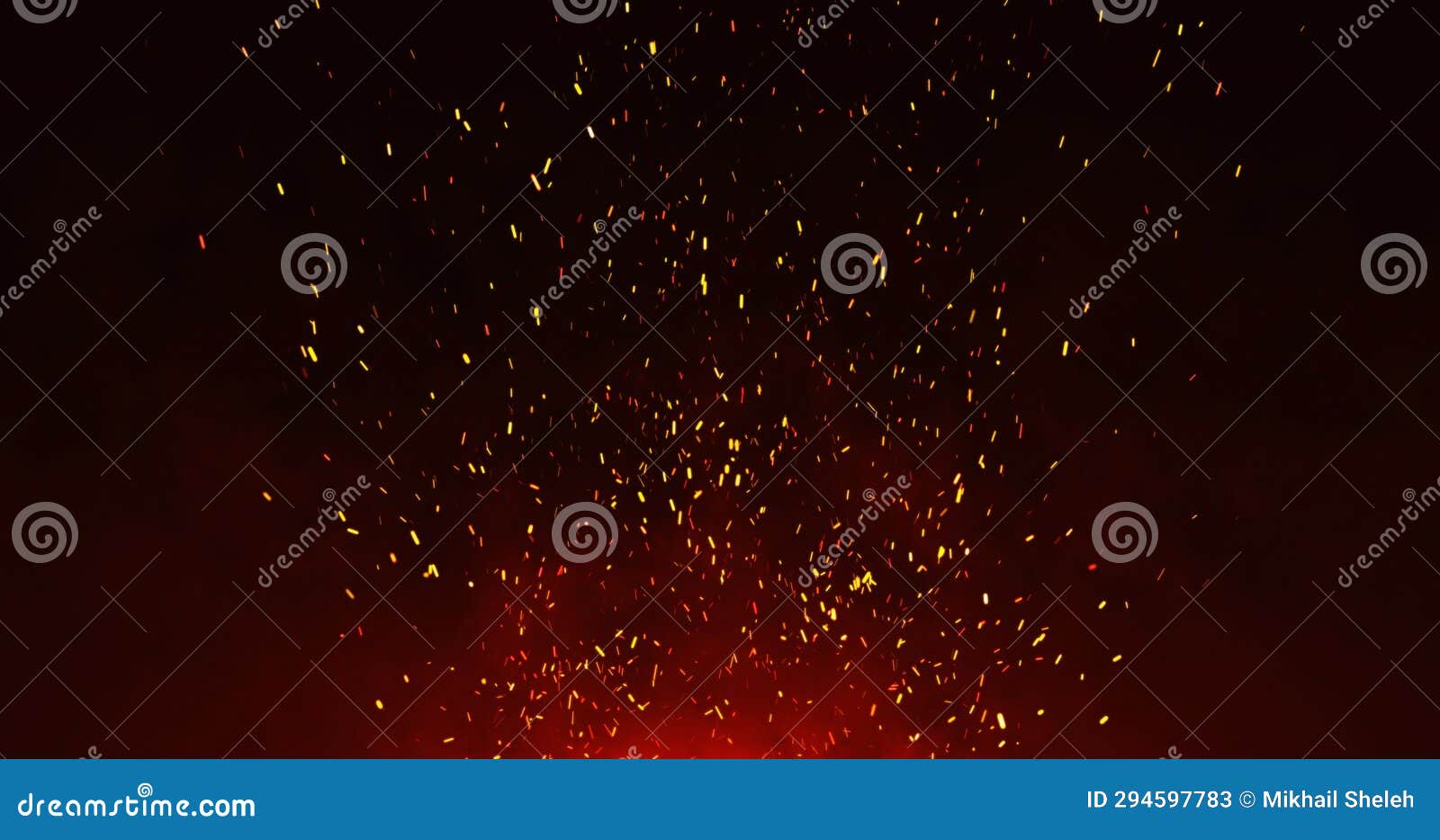 Slowly Flying Upward Sparks from the Fire Stock Illustration ...