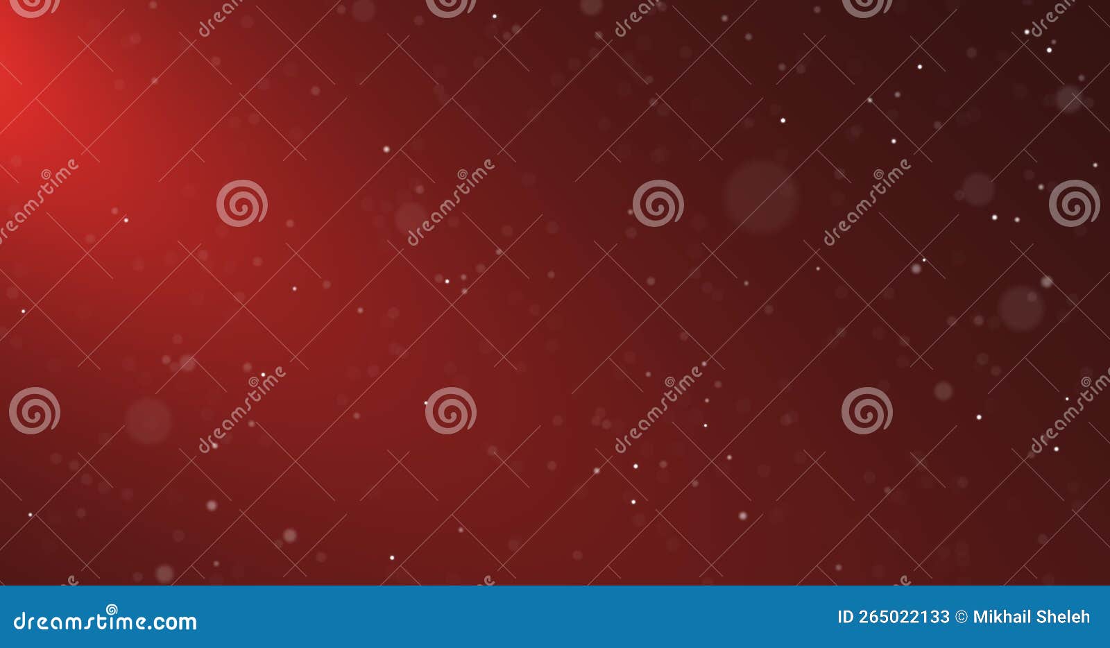 Slowly Moving Particles in Red Light. Falling Snow in the Light of a ...