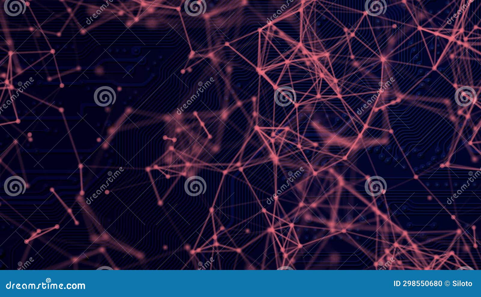 Slowly Moving Red Connecting Particles, Complex Structure Stock Footage ...