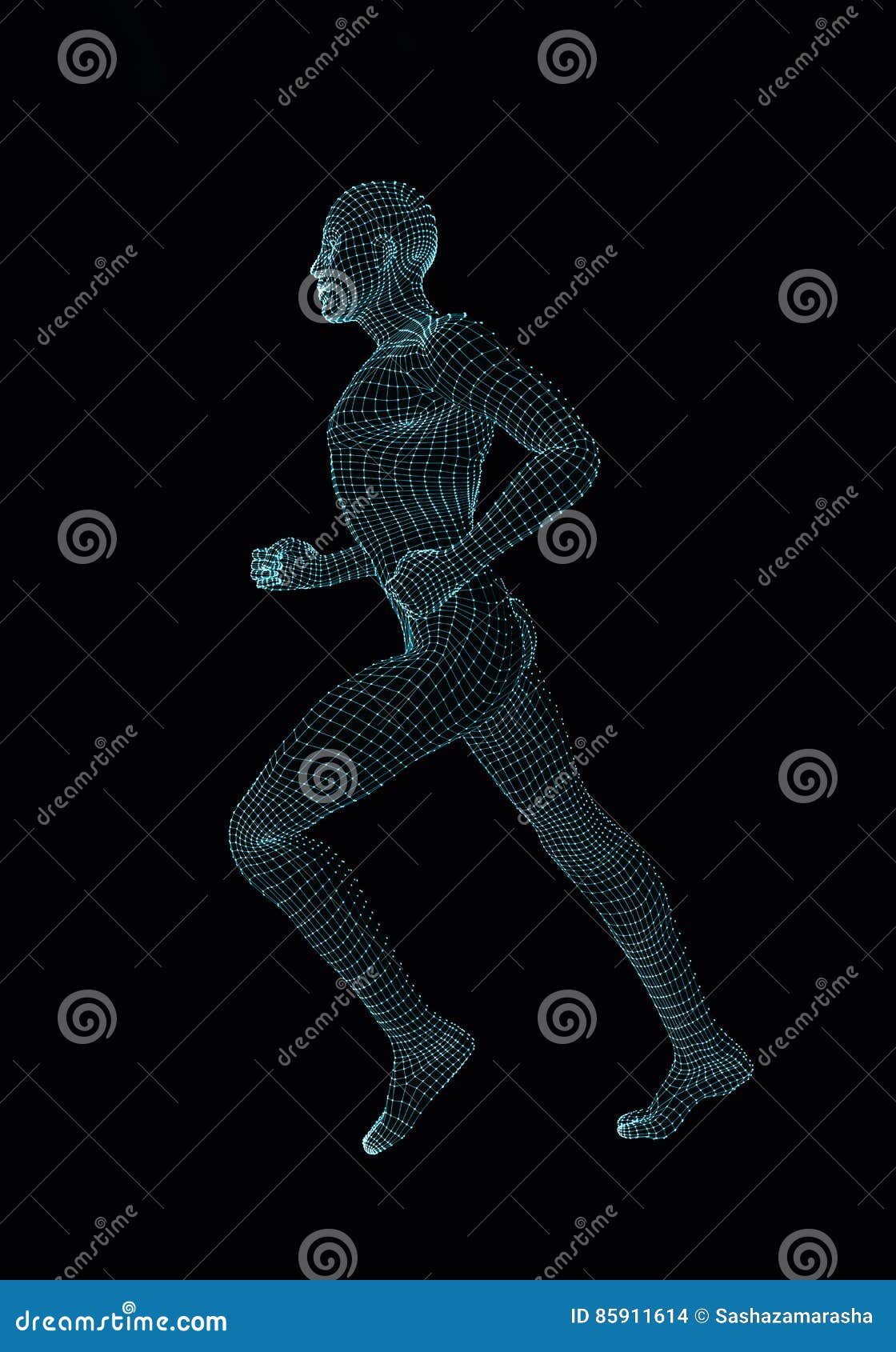 Slowly running man stock illustration. Illustration of movement - 85911614