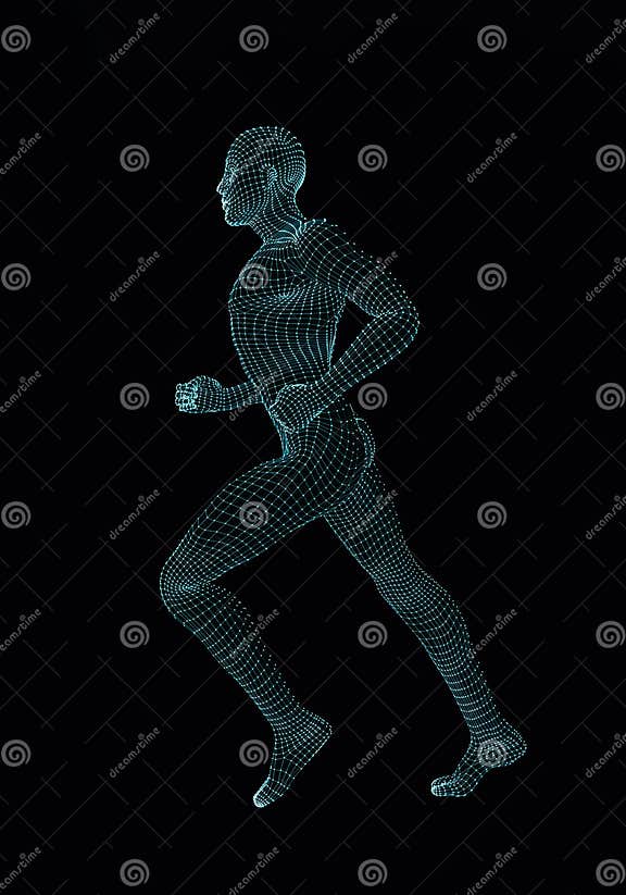 Slowly running man stock illustration. Illustration of movement - 85911614