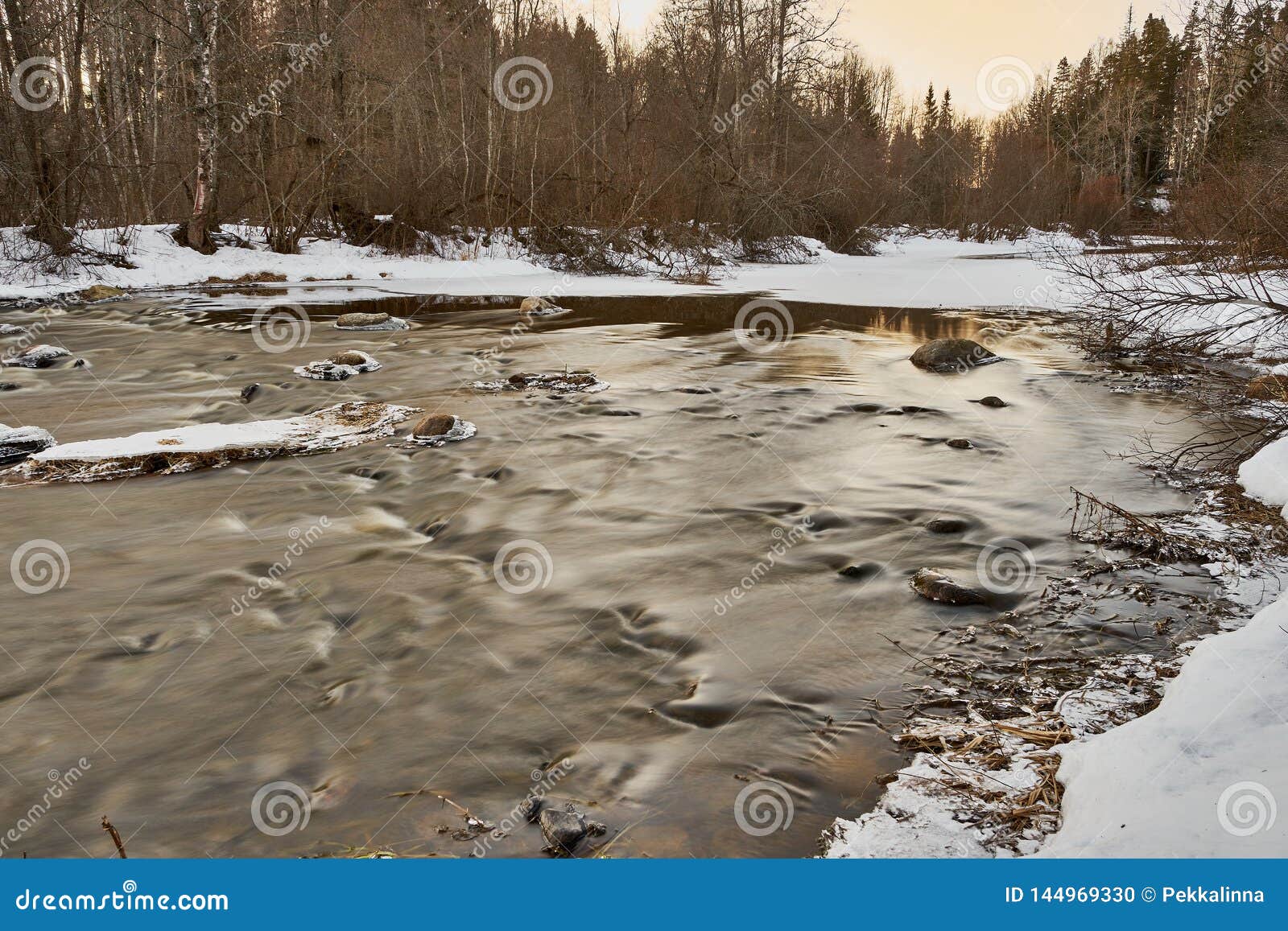 Slowly streaming river stock photo. Image of river, frosty - 144969330