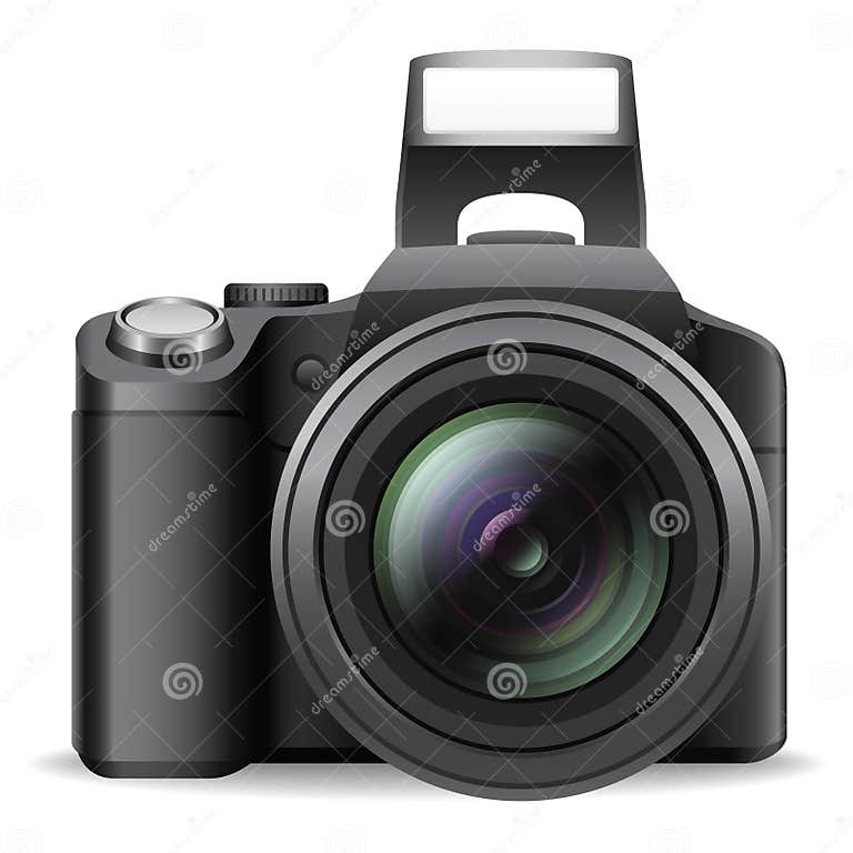 SLR Camera stock vector. Illustration of lens, camera - 15637847