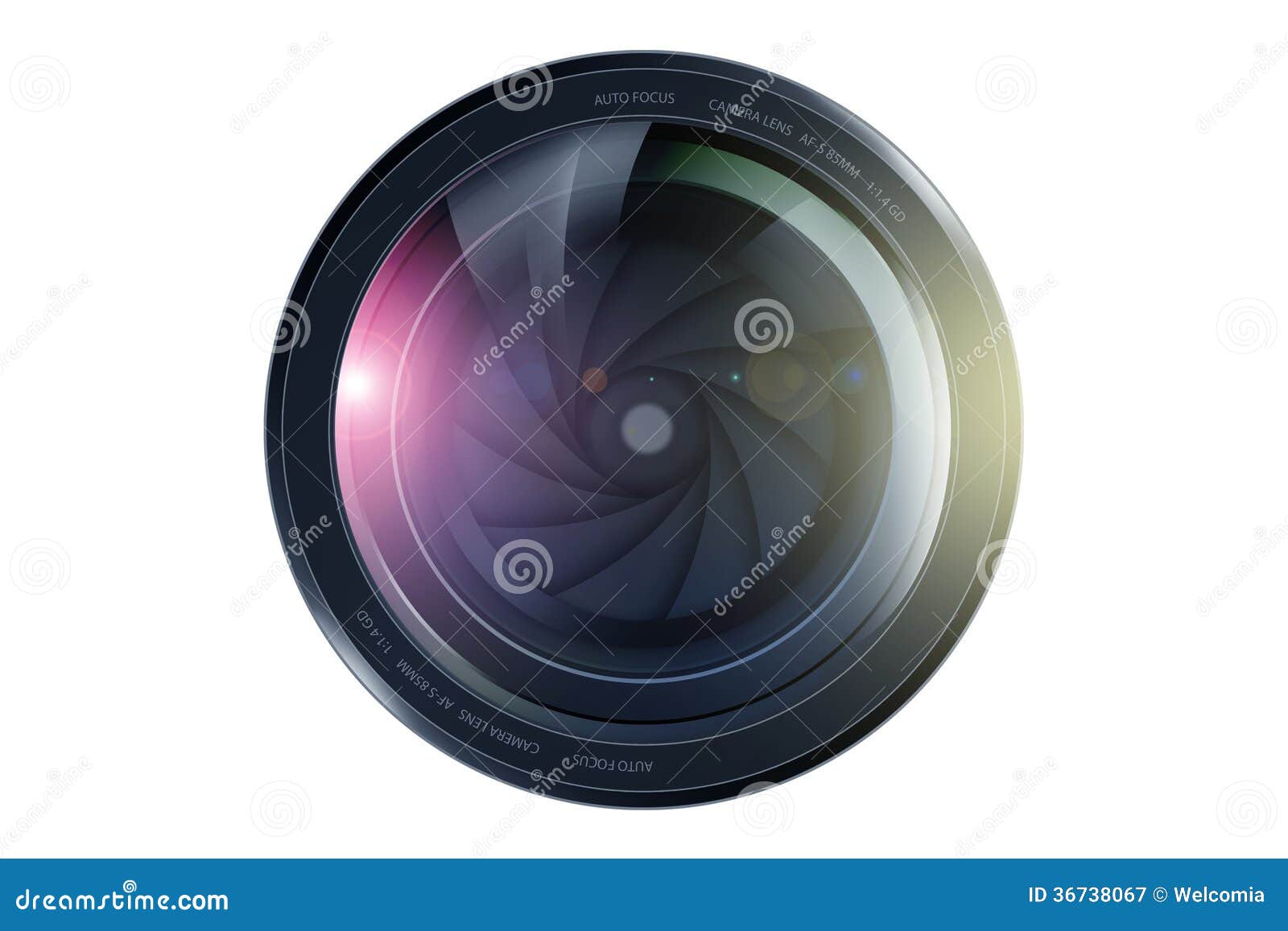 SLR Camera Lens stock illustration. Illustration of film - 36738067