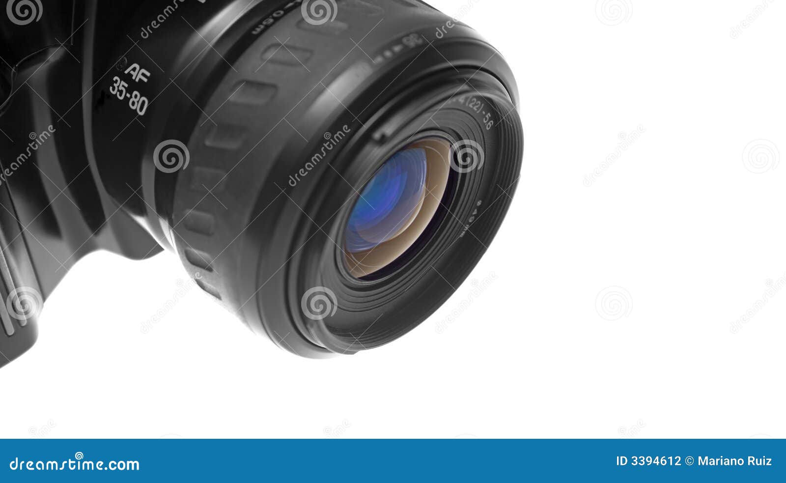 SLR Camera s lens closeup stock photo. Image of autofocus - 3394612