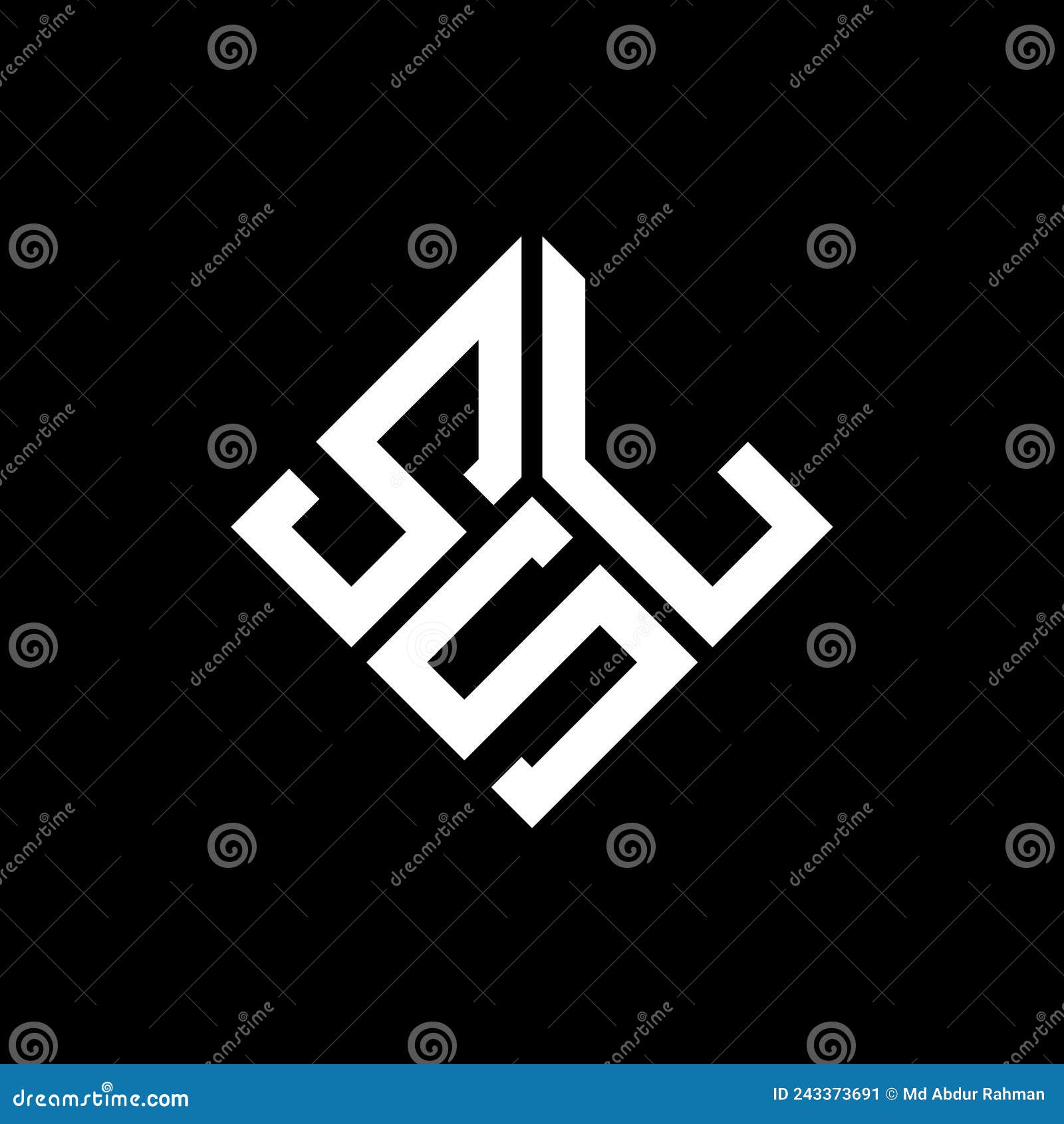 SLS Letter Logo Design on Black Background. SLS Creative Initials ...