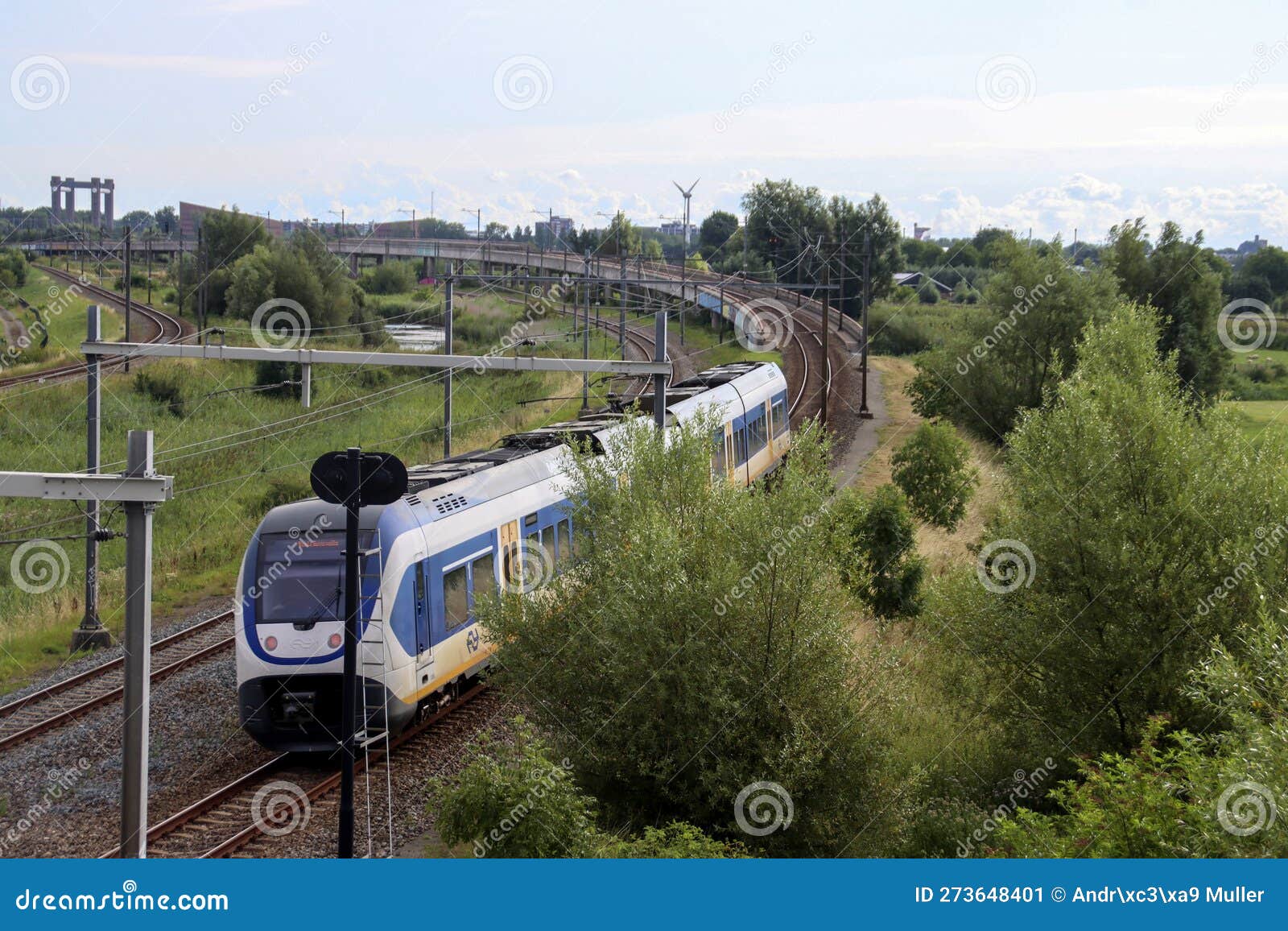 SLT Sprinter Local Commuter Train on Track in Moordrecht Editorial ...