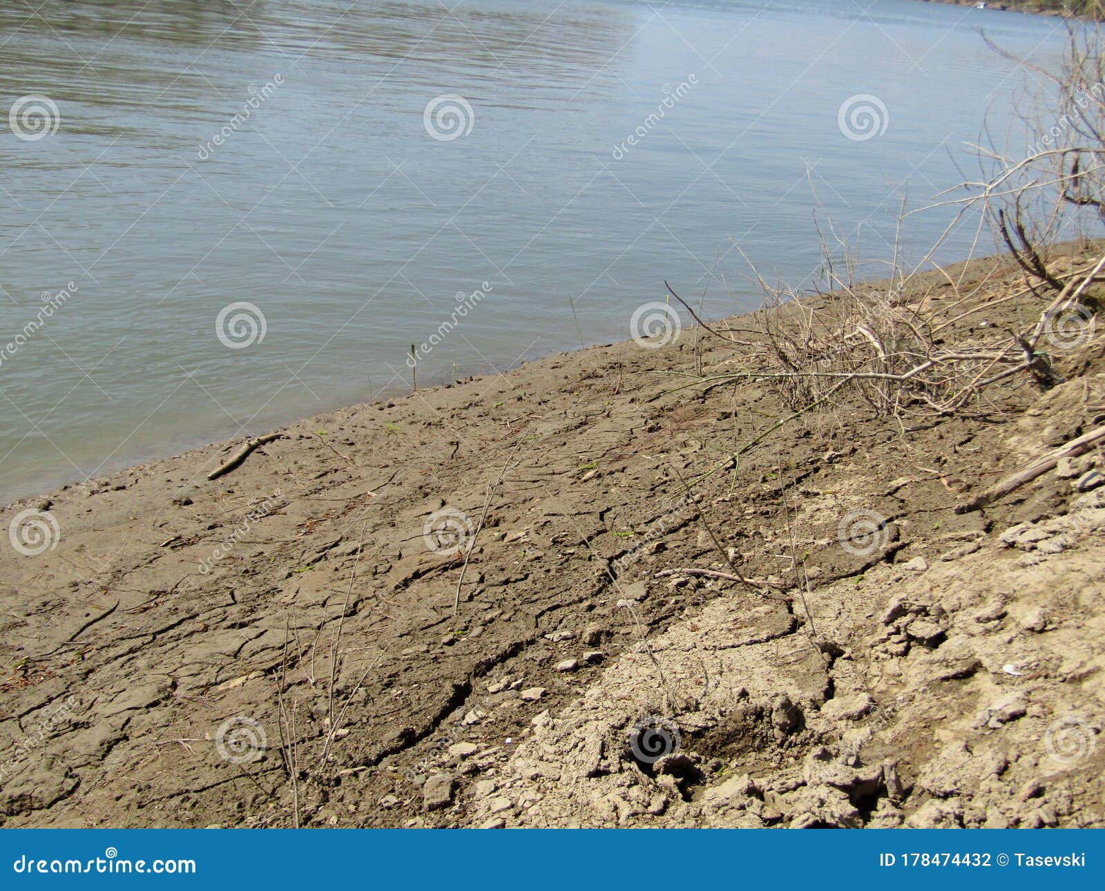 Sludge Coast after Water Levels Drop Stock Photo - Image of environment ...