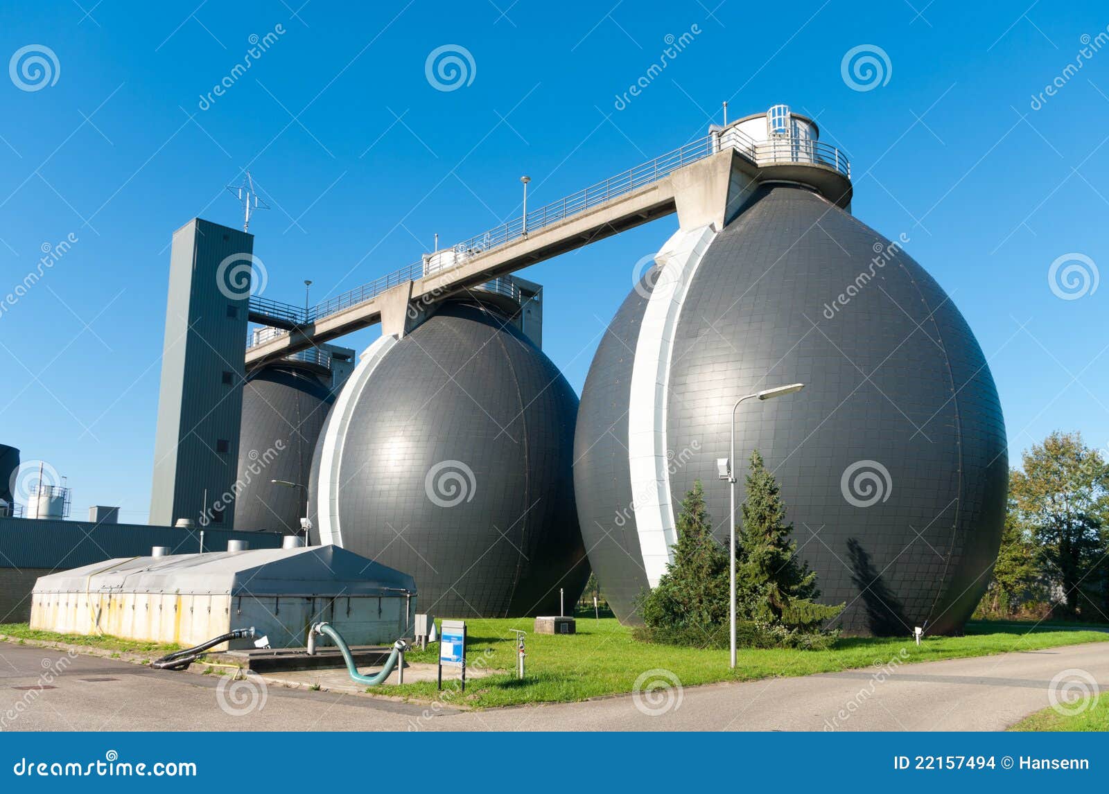 Sludge digestion tanks stock photo. Image of settle, leaking - 22157494