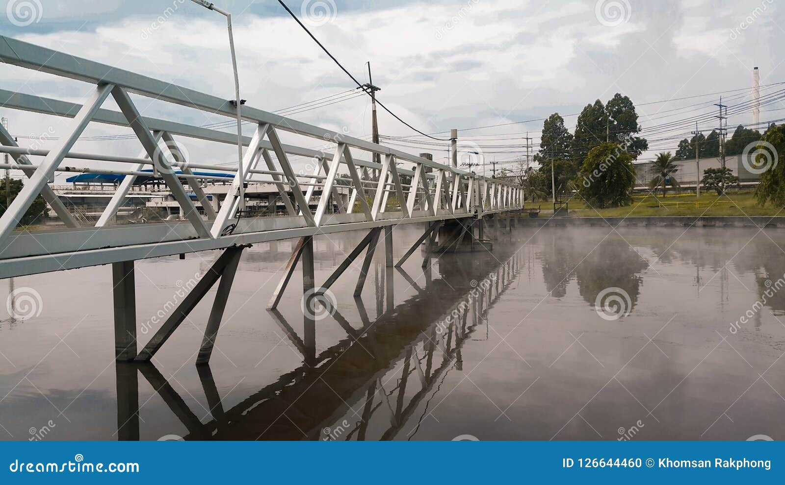 Sludge Scraper Secoundary Clarifier Stock Photo - Image of background ...