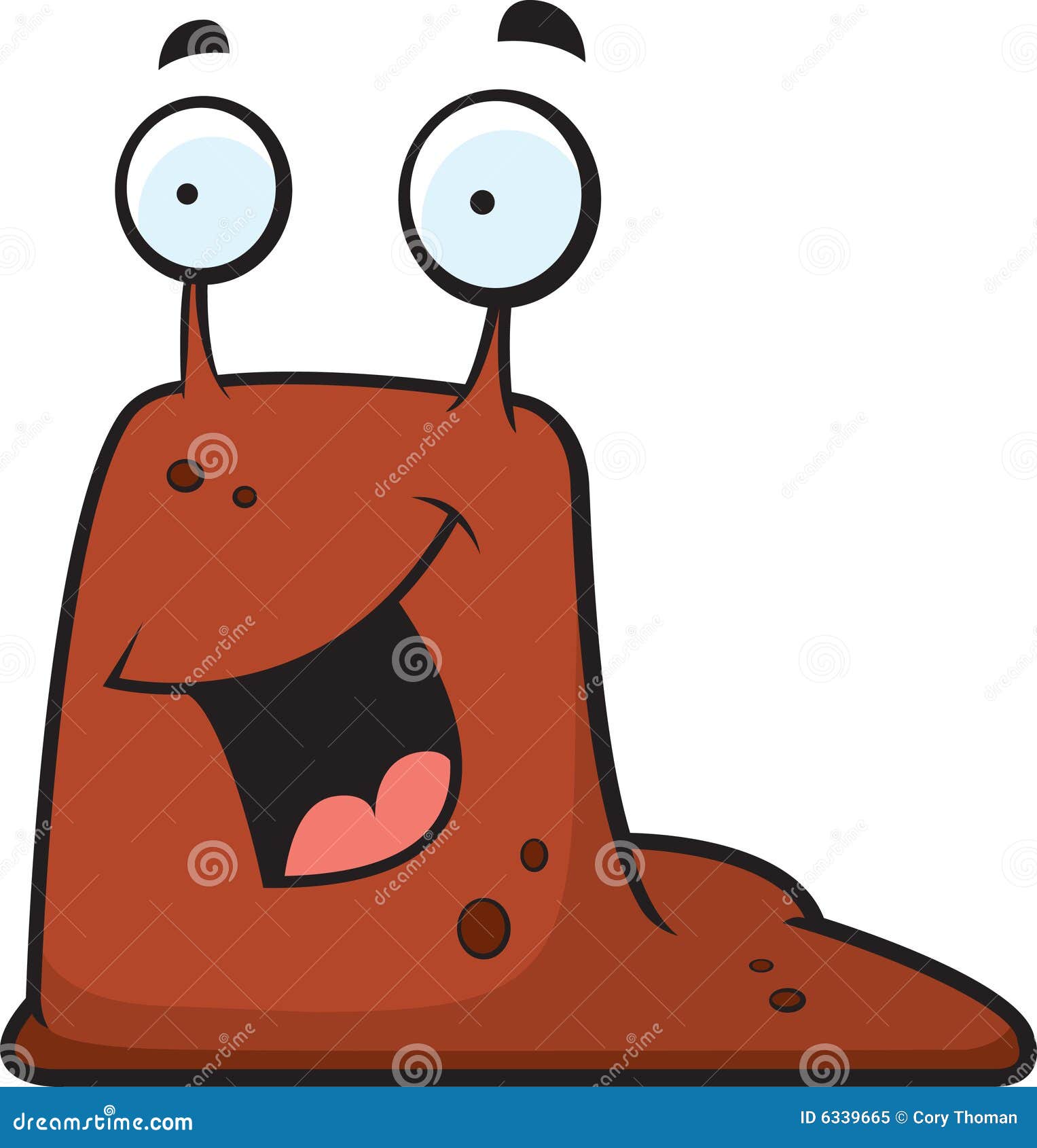 Slug stock vector. Illustration of slug, animal, happy - 6339665