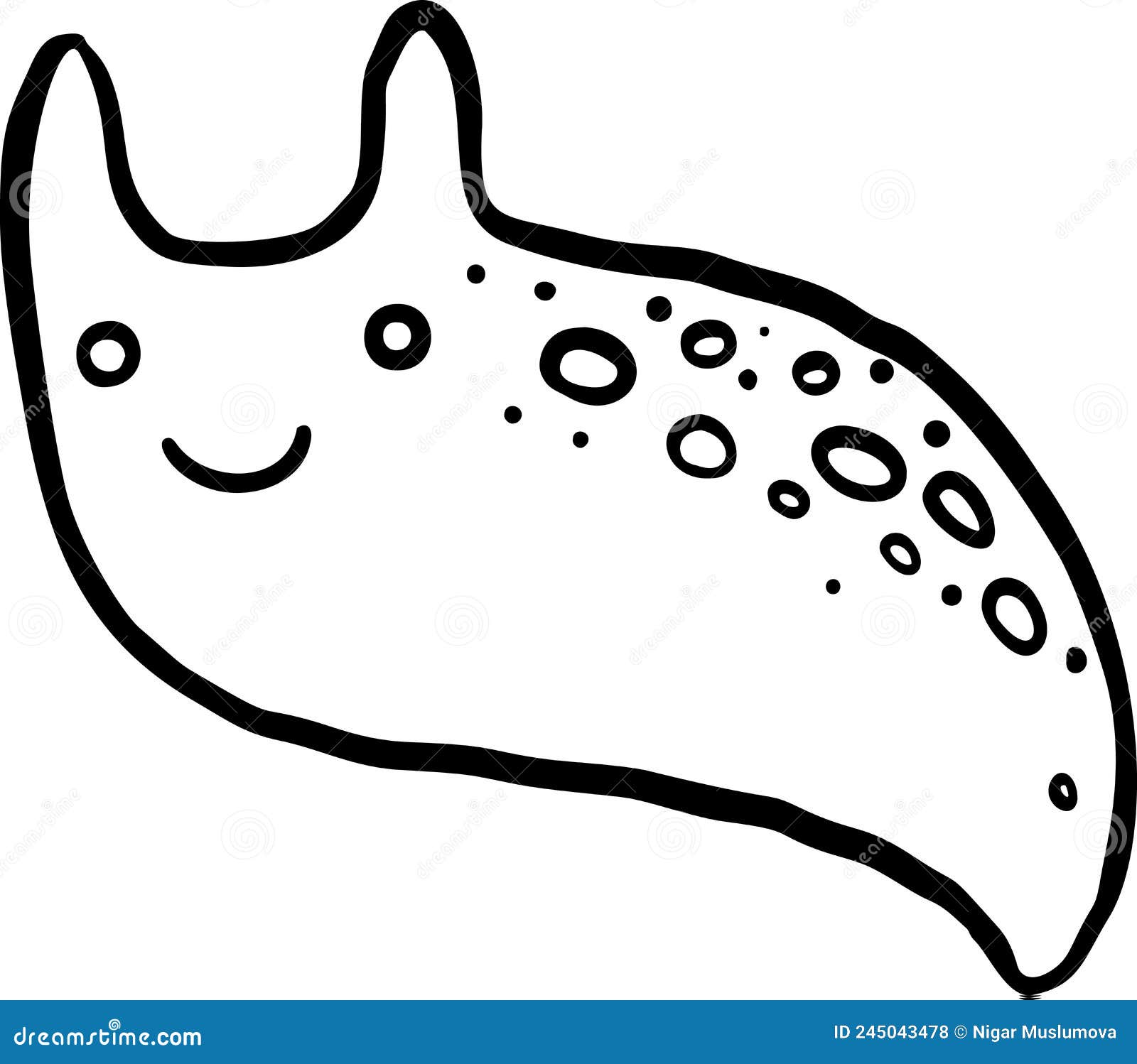 Slug, Cartoon, Hand Draw Vector Illustration Art Stock Vector ...