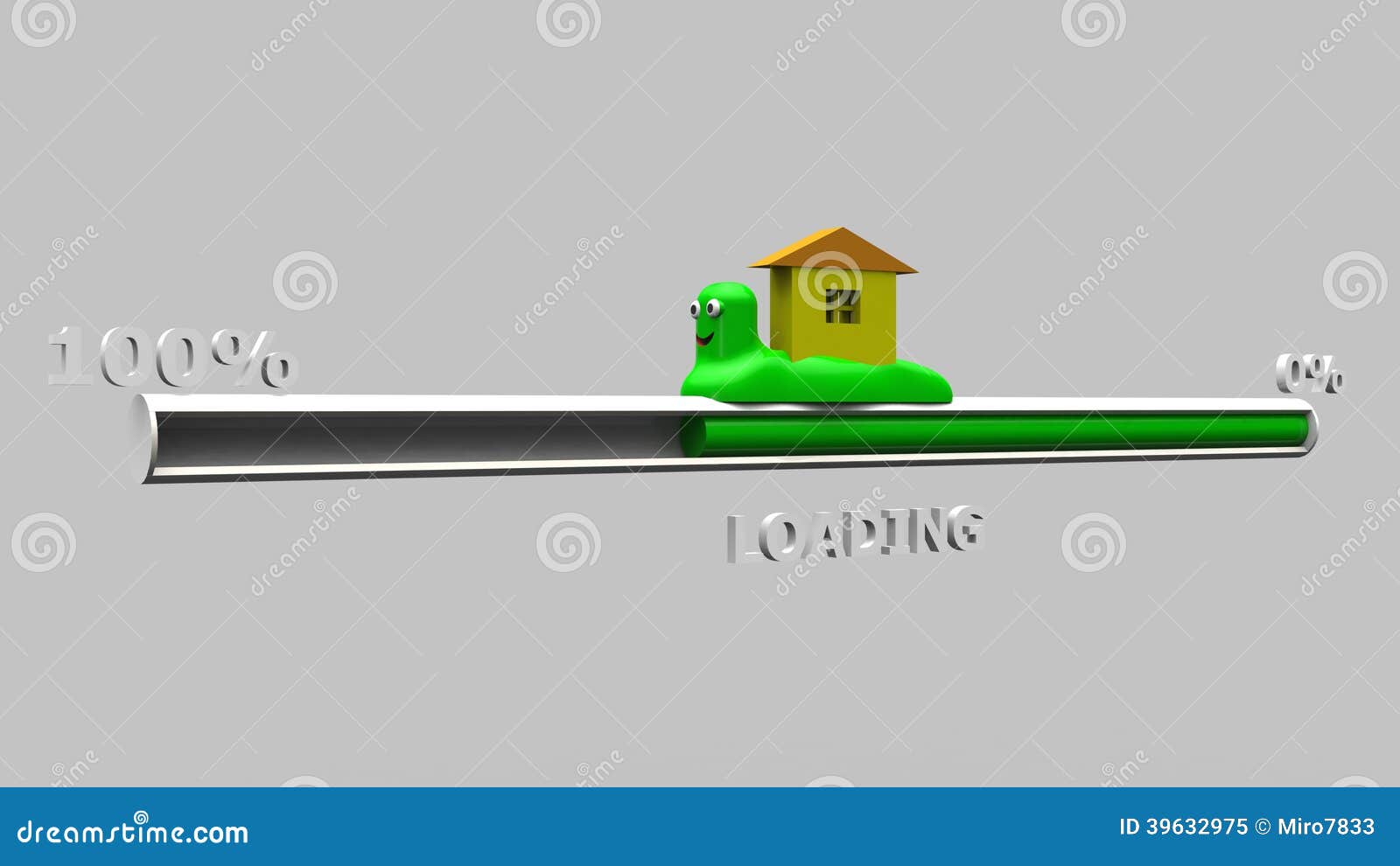 Slug 3d loading stock illustration. Illustration of emoticon - 39632975