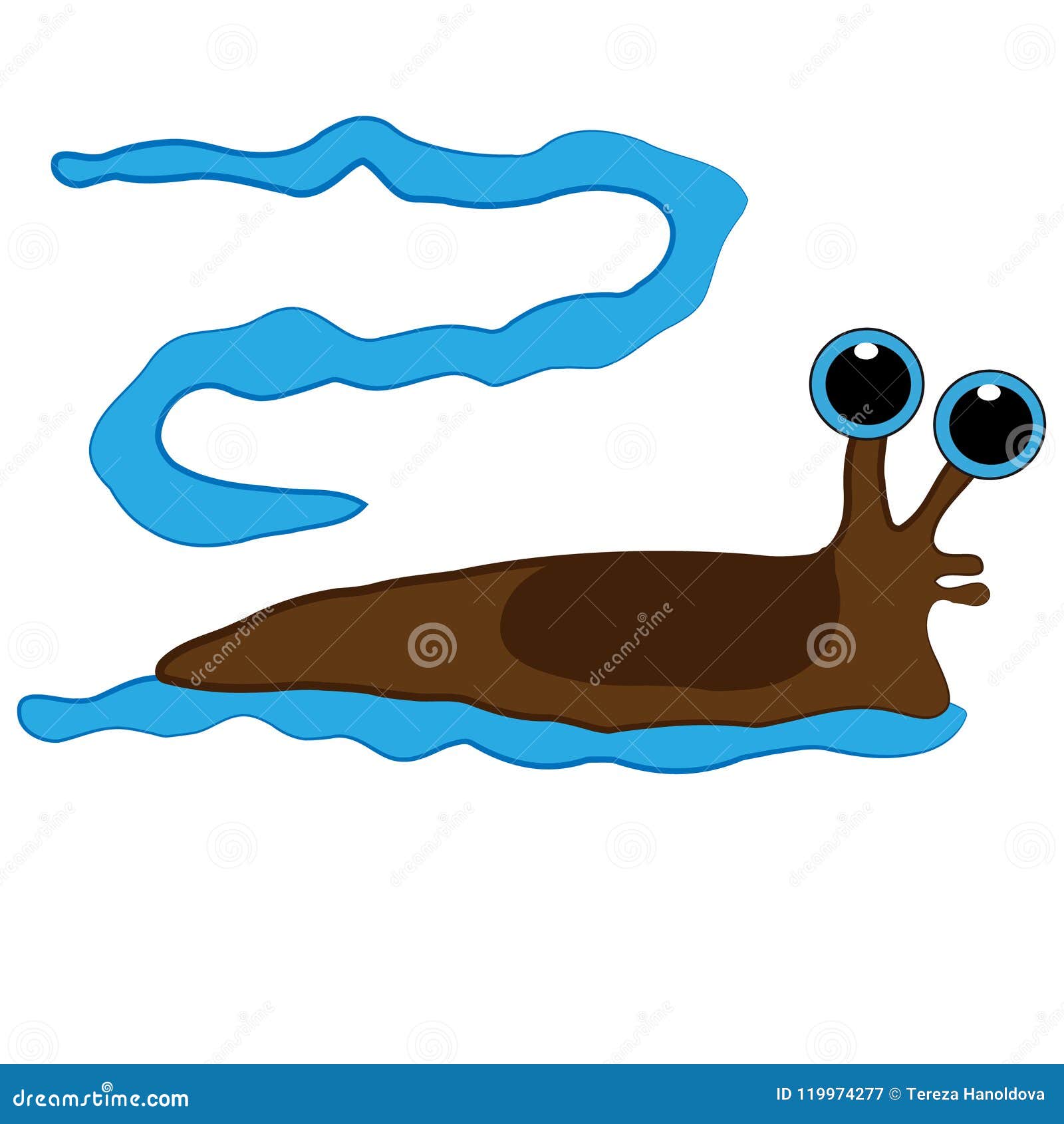 Slug Isolated. Green Monster Insect Pests. Worm Parasite With Te Vector ...