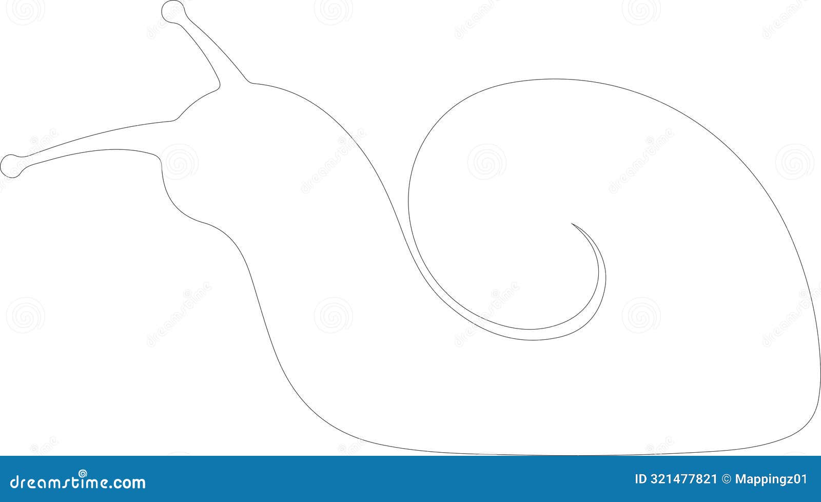 Slug Outline Silhouette Generative Ai Stock Vector - Illustration of ...