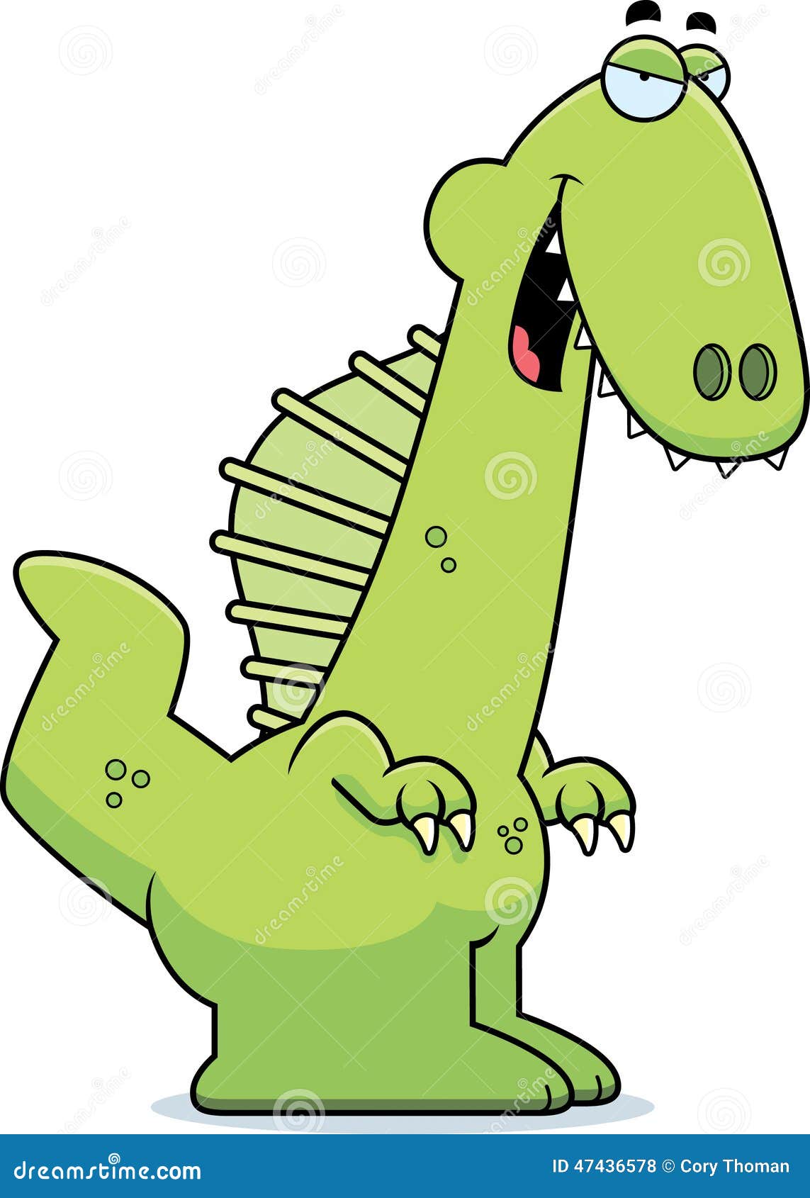 Slug Tecknad Film Spinosaurus Vektor Illustrationer - Illustration av ...