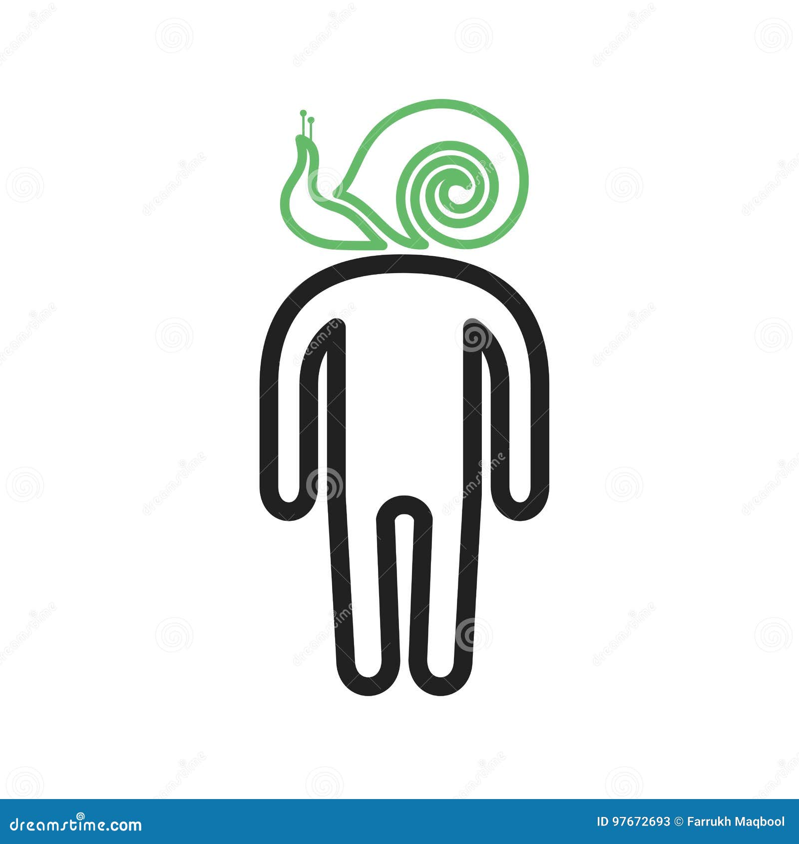 Sluggish stock vector. Illustration of face, boredom - 97672693