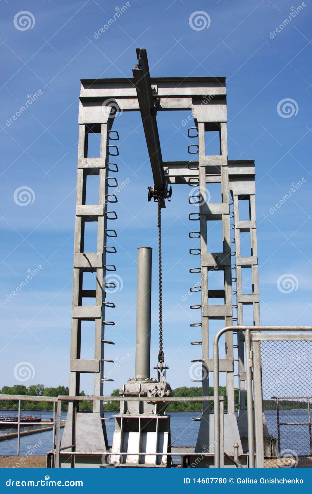 Sluice construction stock photo. Image of support, pond - 14607780