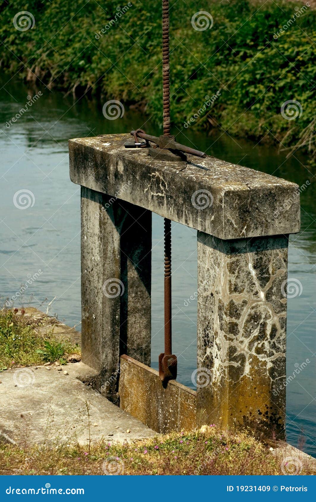 Sluice Gate To Regulate Irrigation Water Discharge Royalty-Free Stock ...
