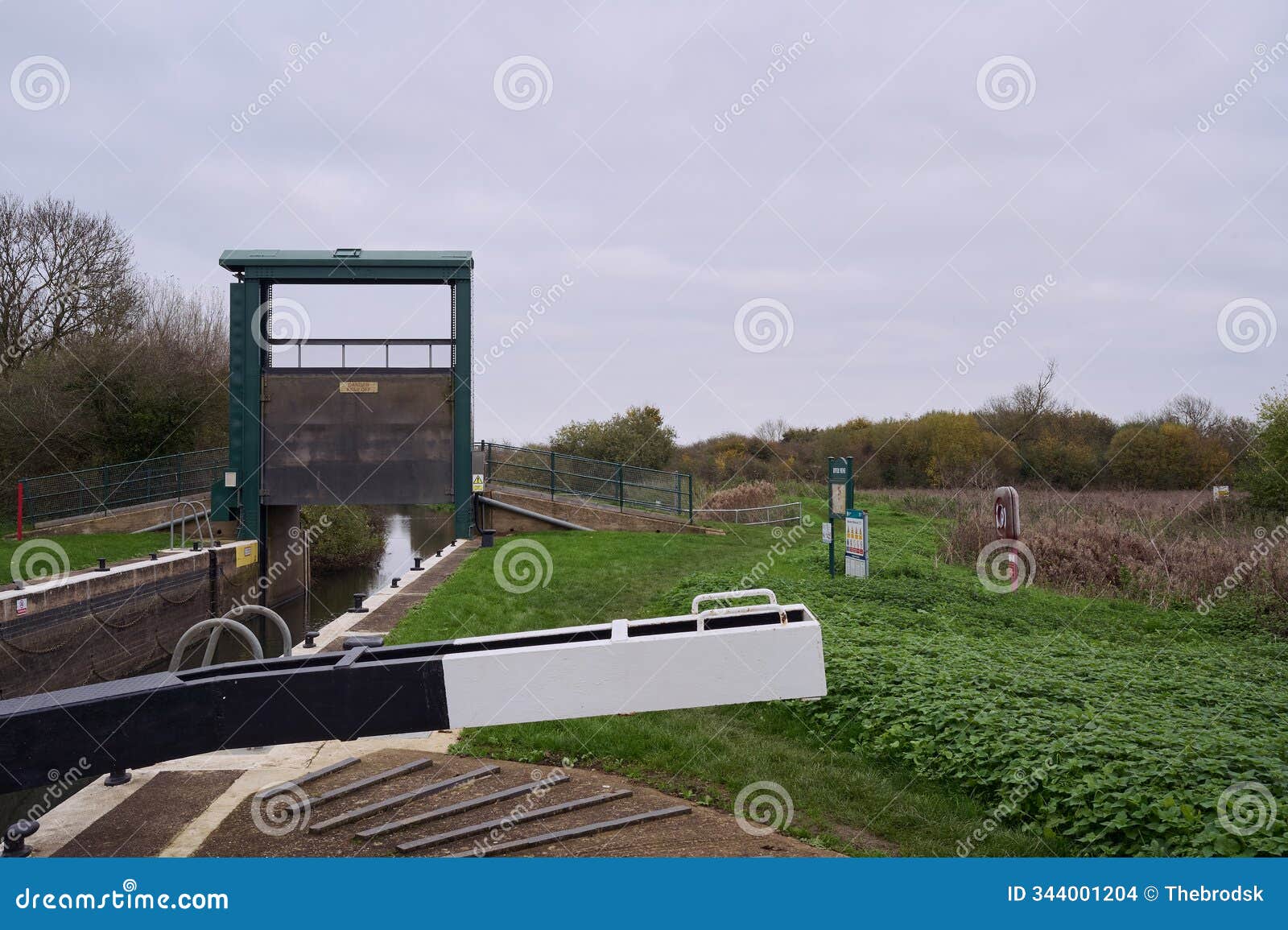 Sluice Gate To Regulate Irrigation Water Discharge Royalty-Free Stock ...