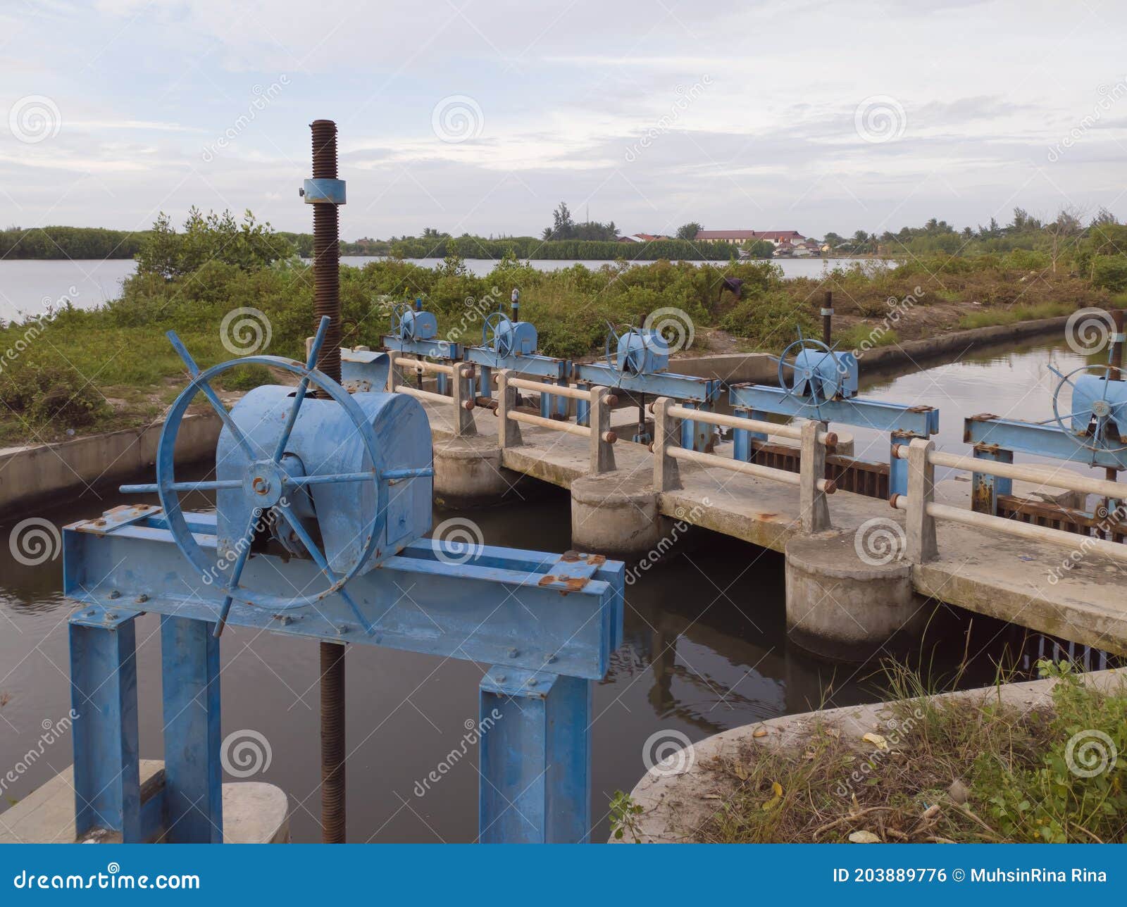 Sluice Gate in One of the Irrigation Systems Which Aims To Control ...